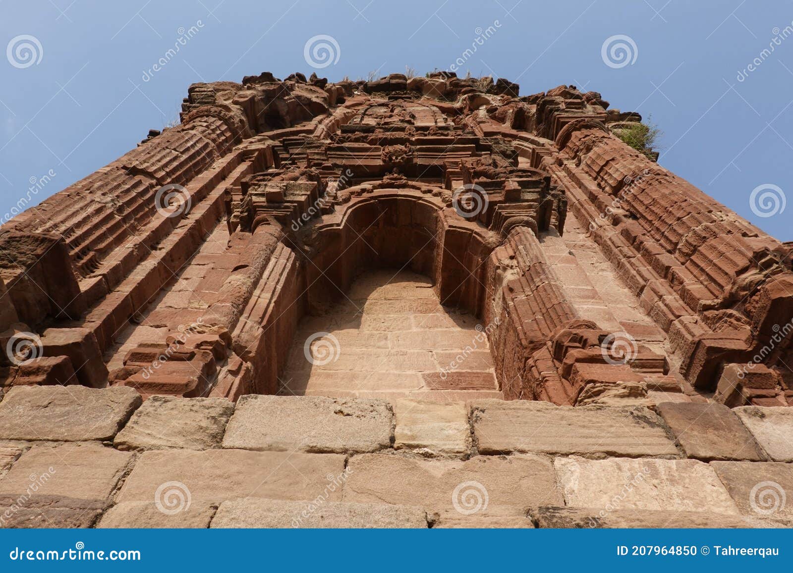 A Hindu Temple Built with Red Sand Stones Stock Photo - Image of sand ...