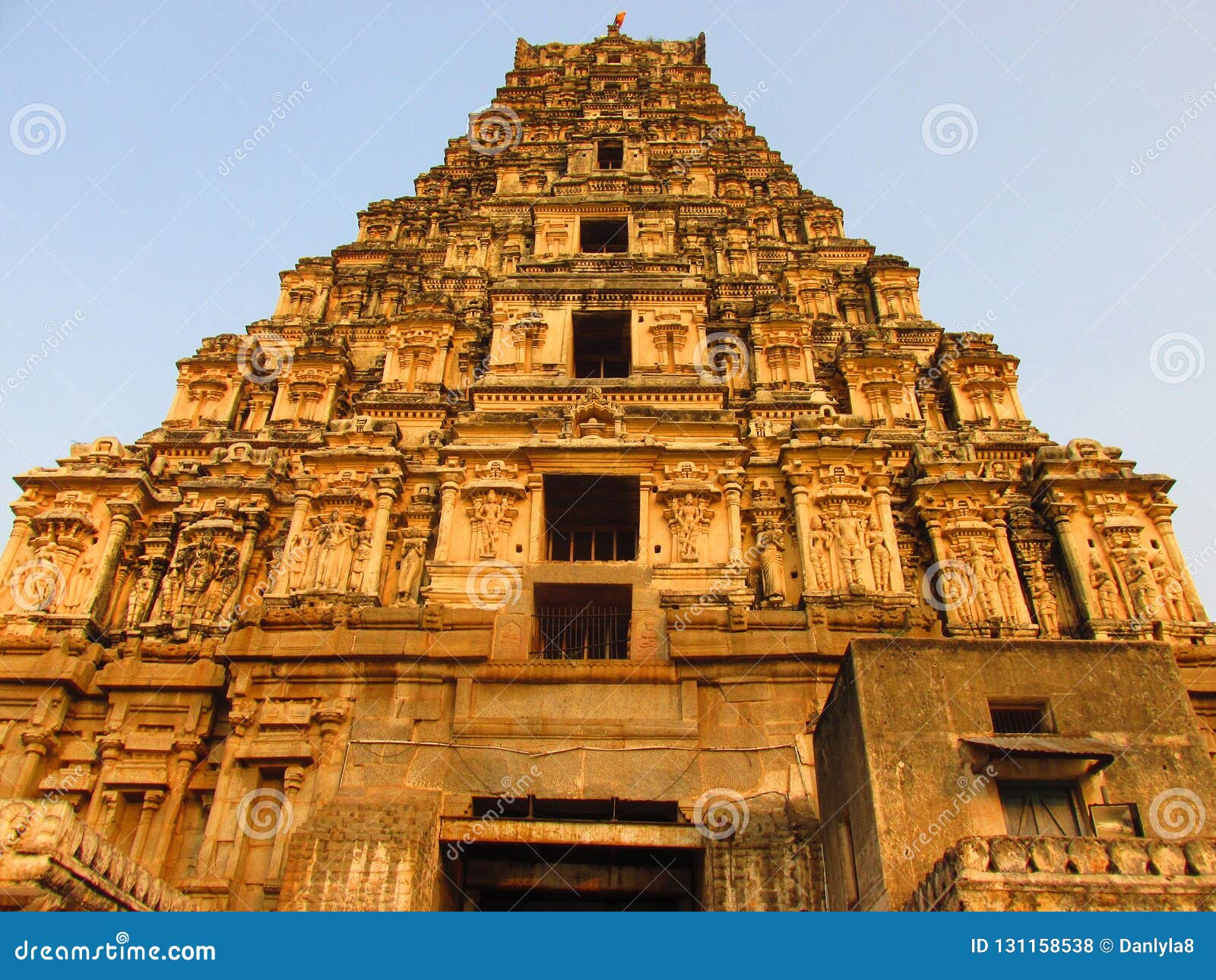 Hindu temple in Hampi stock photo. Image of statue, culture - 131158538