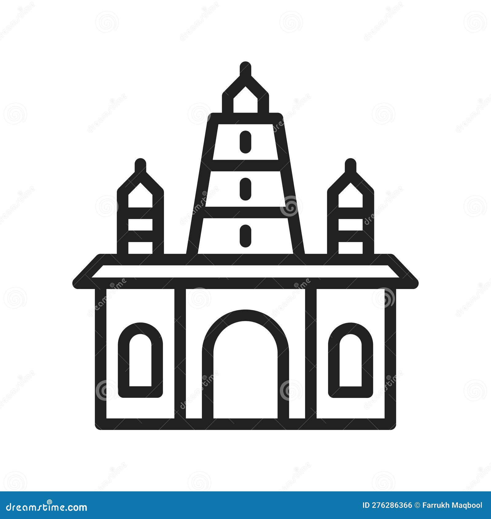 Hindu Temple Icon Vector Image. Suitable for Mobile Apps, Web Apps and ...