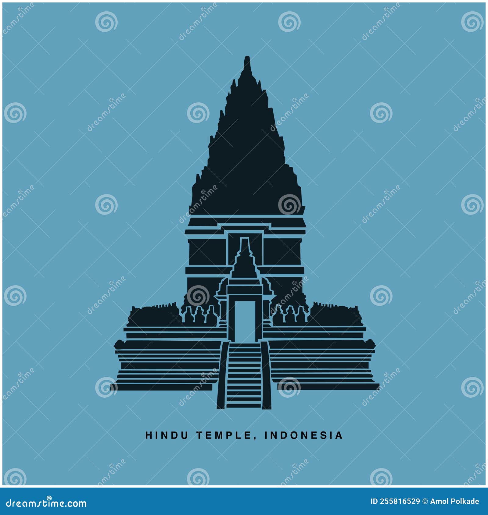 Hindu Temple, Indonesia Vector Icon. a Beautiful Hindu Temple Icon ...