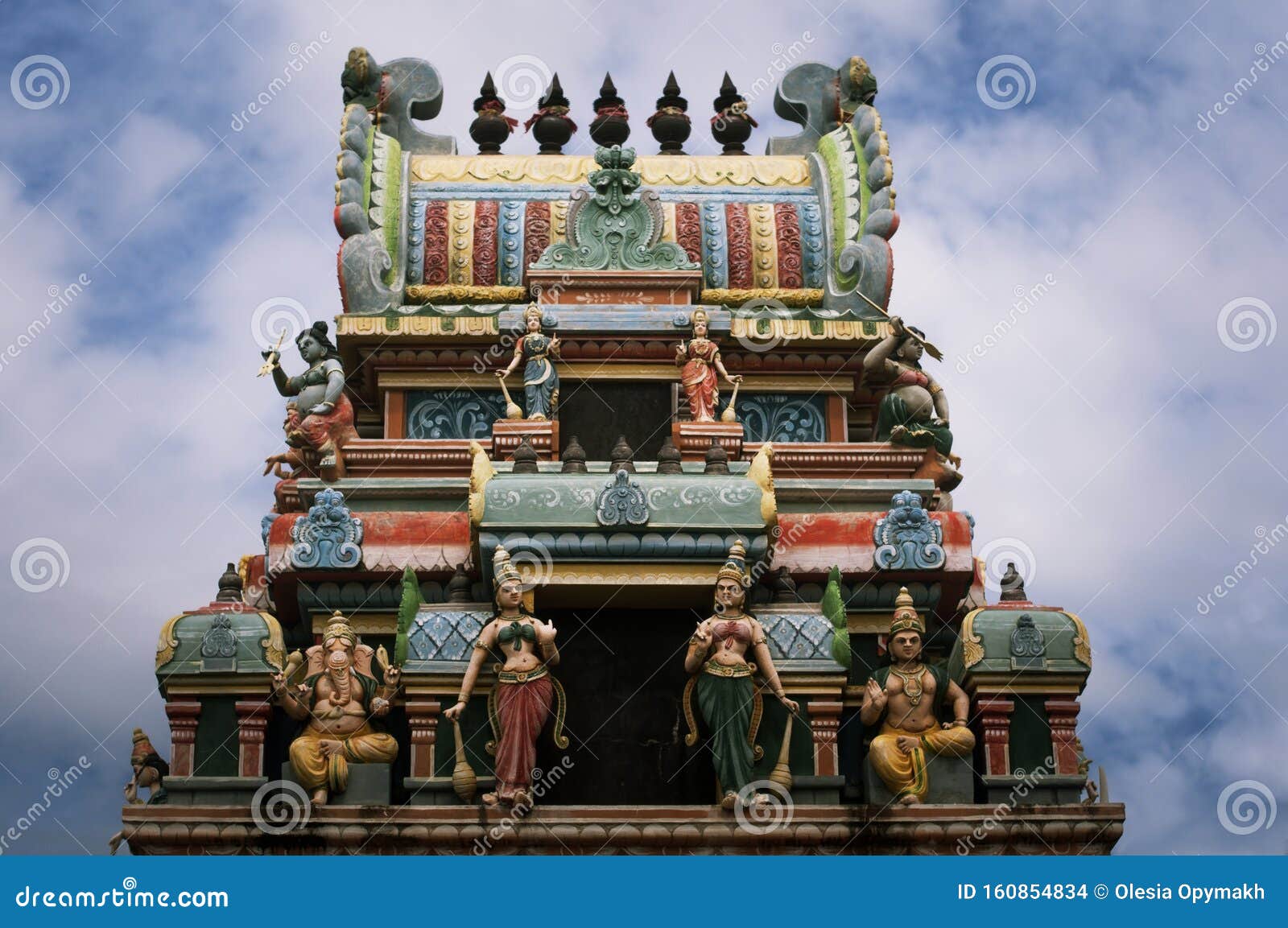 The Hindu Temple on an Island Mauritius Stock Photo - Image of karl ...