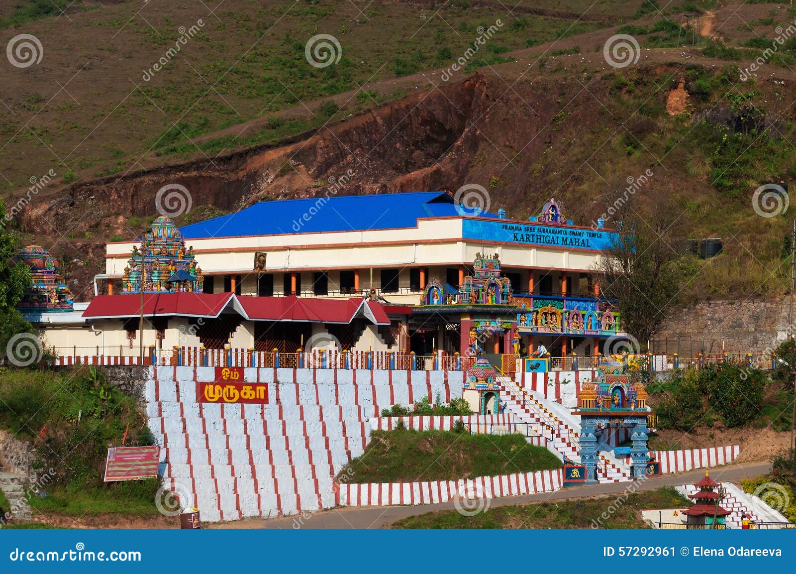 Hindu temple in Munnar stock image. Image of stone, green - 57292961