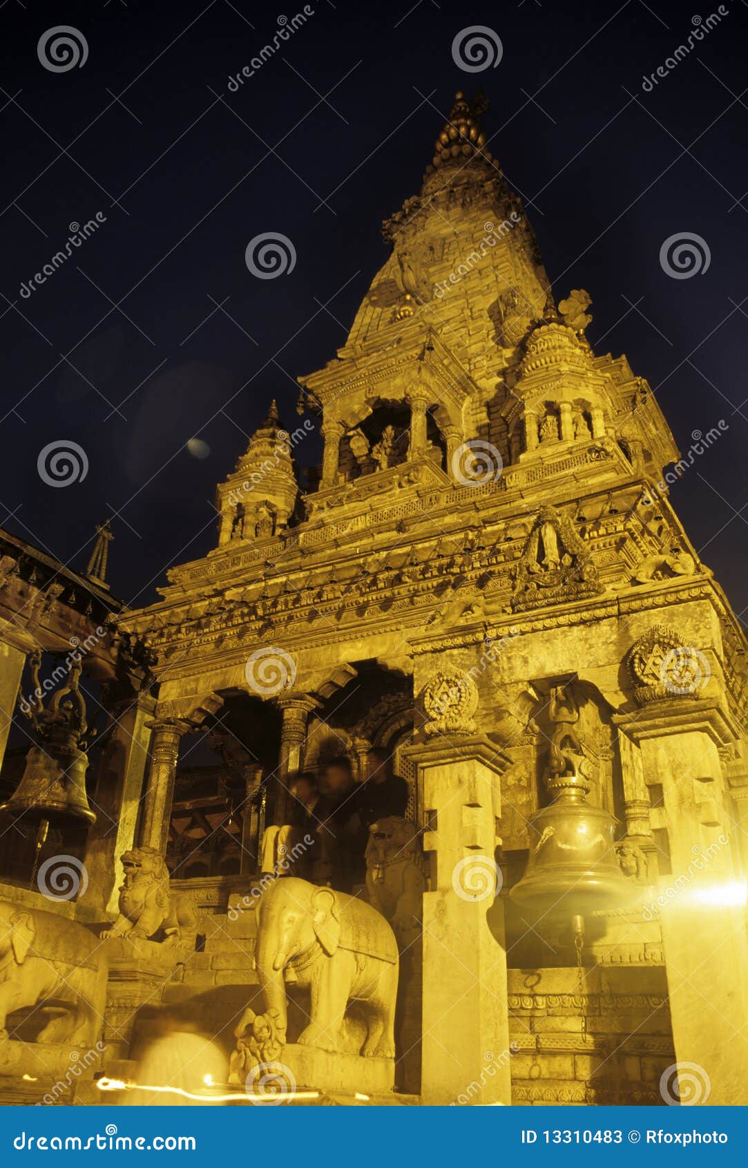 Hindu temple- Nepal stock image. Image of street, hindu - 13310483