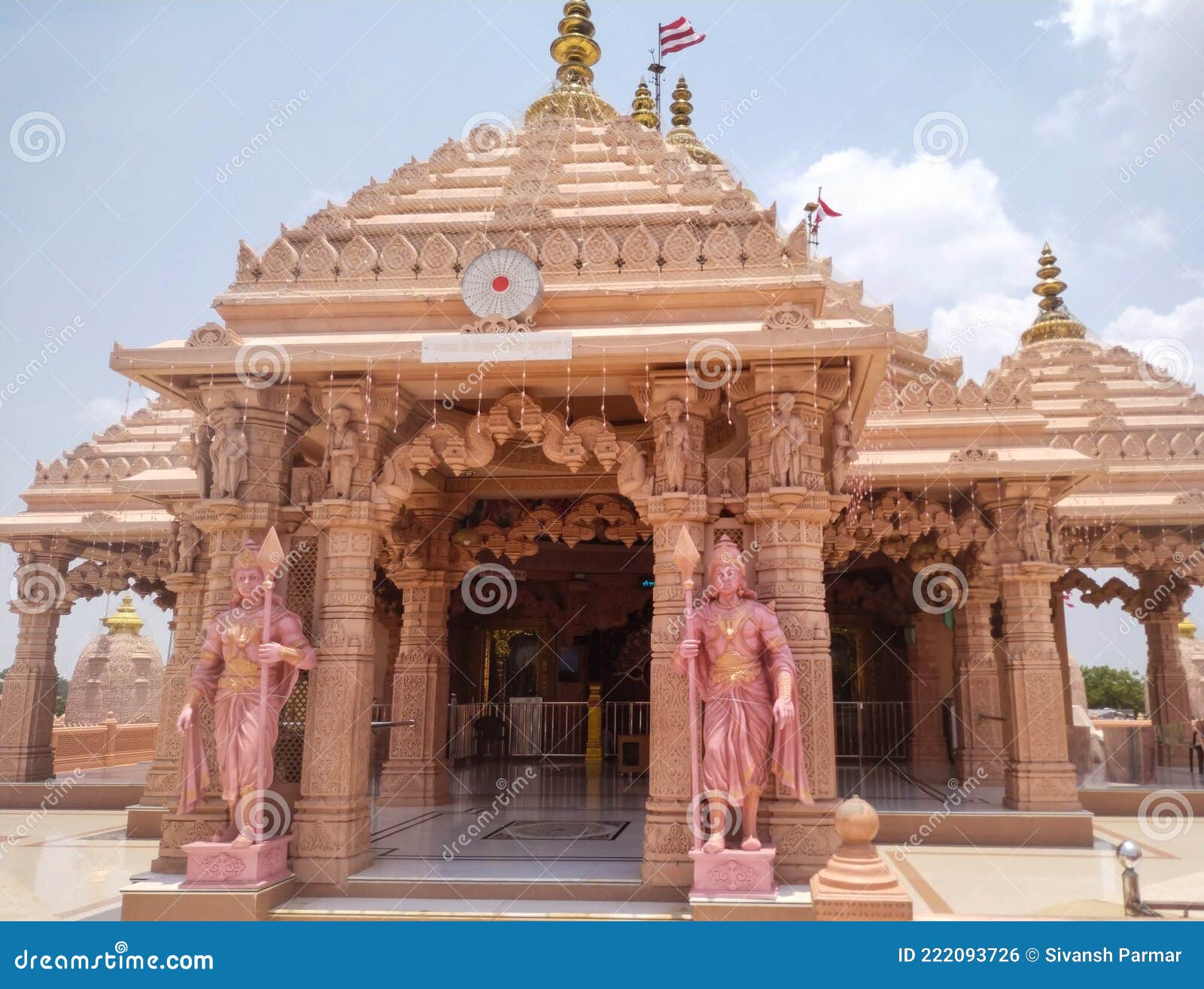 Hindu Temple from Nilkanth Dham Poicha Stock Photo - Image of hindu ...