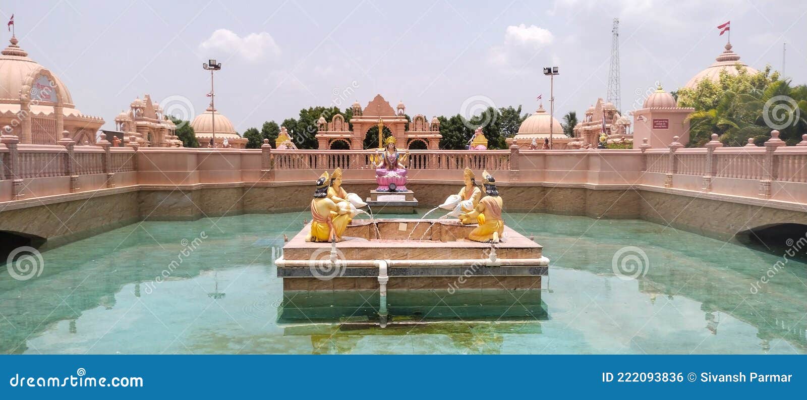 Hindu Temple from Nilkanth Dham Poicha Stock Photo - Image of resort ...