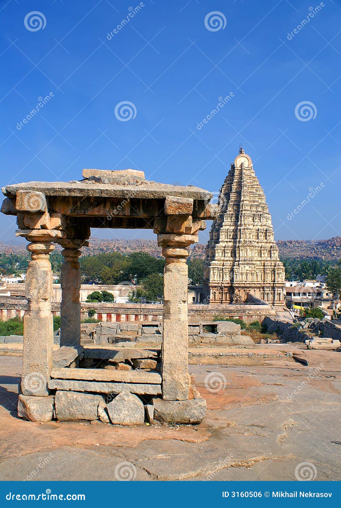 Hindu temple and tower stock photo. Image of arch, mountain - 3160506
