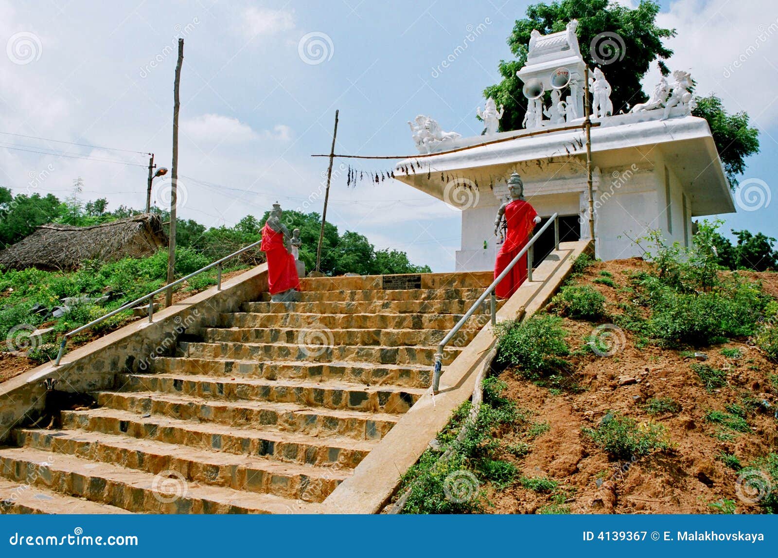 Hindu temple in village stock image. Image of architectural - 4139367
