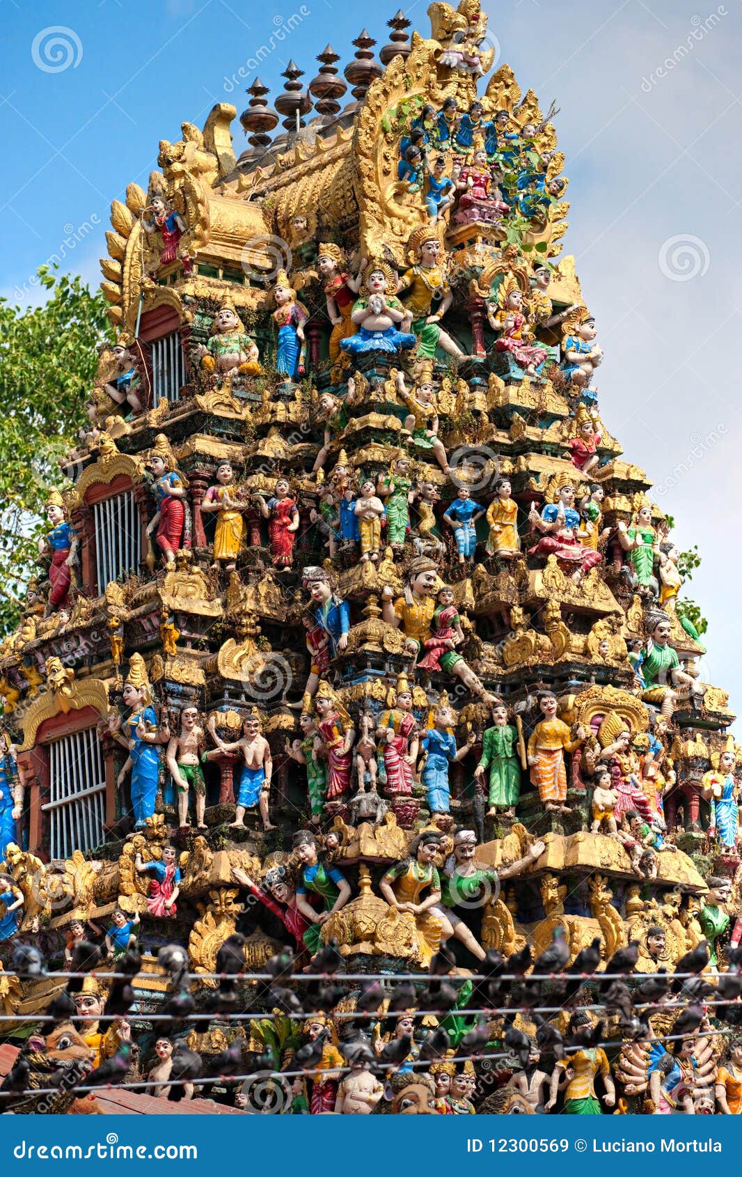 Hindu Temple, Yangoon, Myanmar. Stock Image - Image of archeology ...