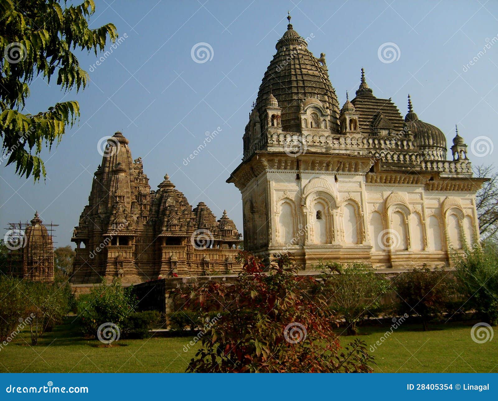 Hindu temples in Kajuraho stock photo. Image of khajuraho - 28405354