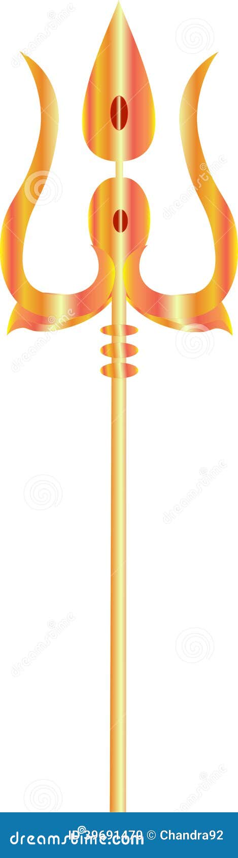 Hindu Trident ilustração stock. Ilustração de buda, deus - 39691470