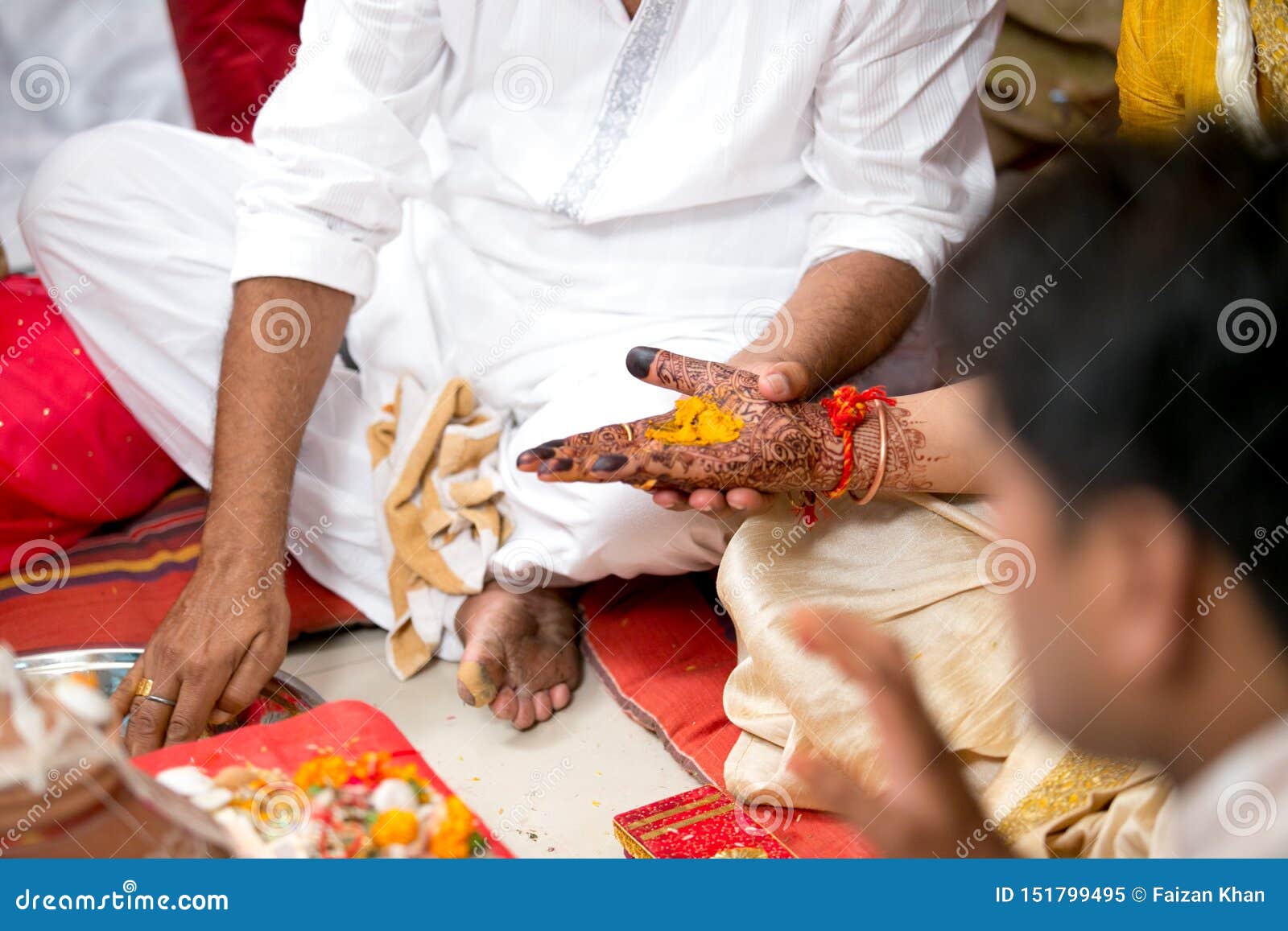 Hindu Wedding Ritual Kanyadaan Stock Image - Image of adornment ...