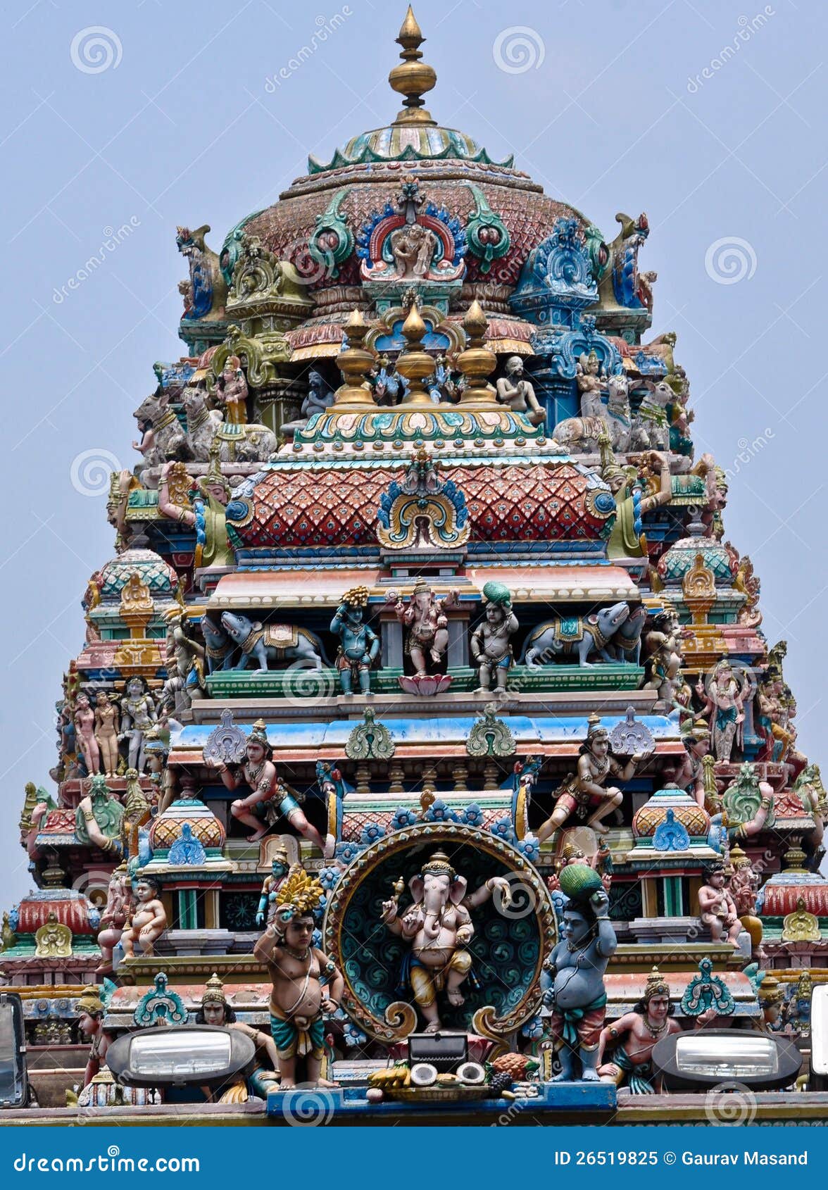 Hinduiskt Ganapati tempel fotografering för bildbyråer. Bild av kultur ...