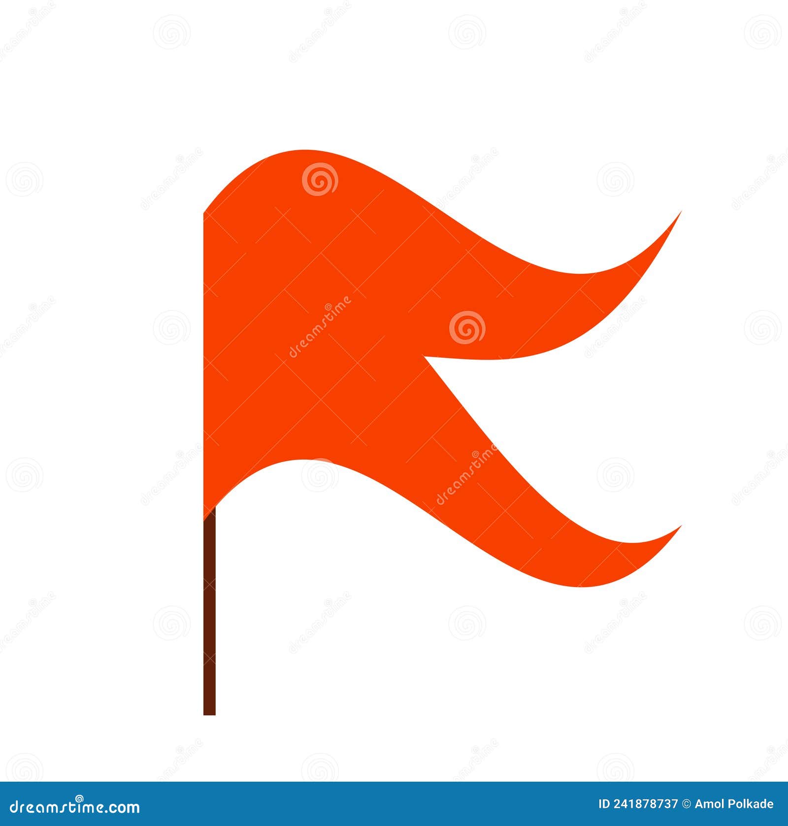 Hinduism Orange Flag. Hindu Vector Flag Stock Vector - Illustration of ...