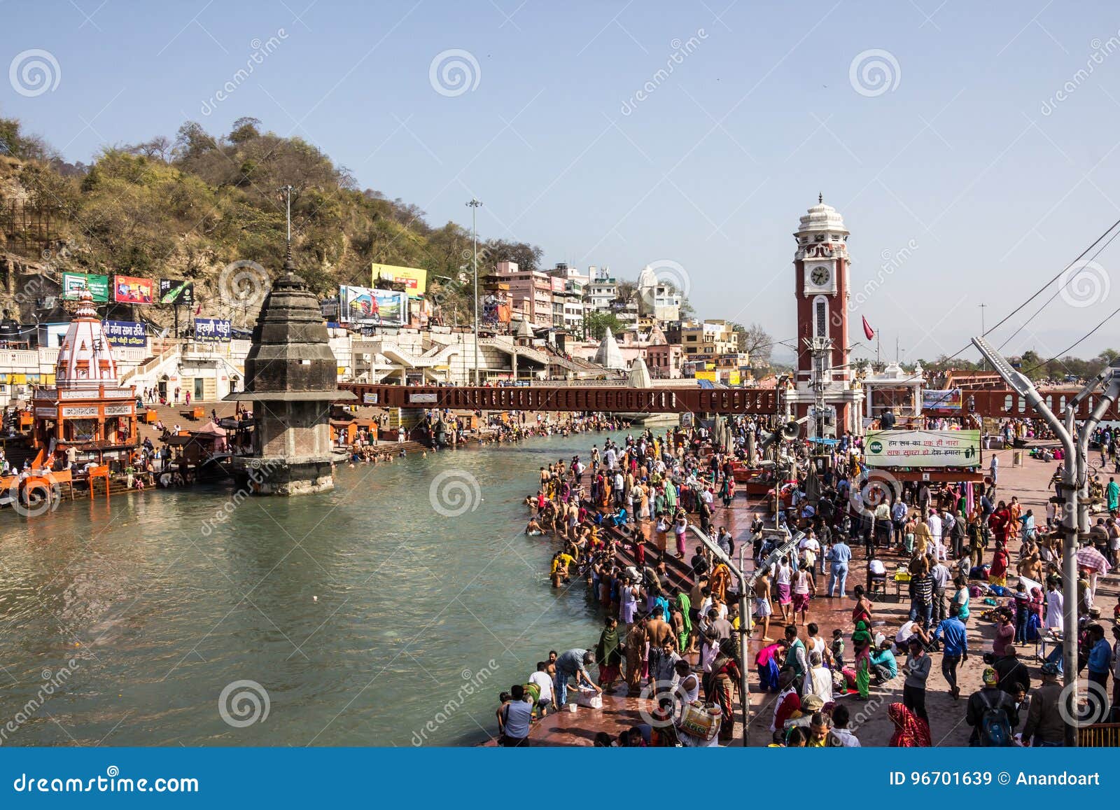 Holy bath in the Ganges editorial stock image. Image of culture - 96701639