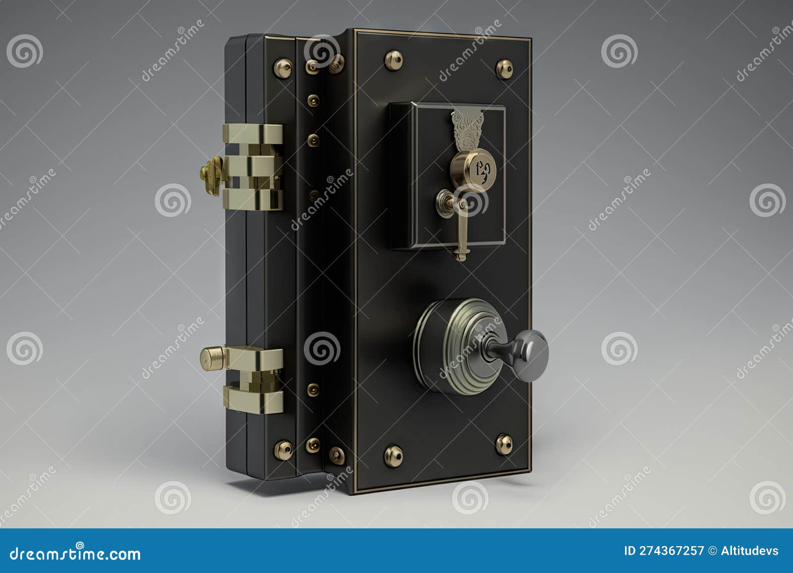 Hinged Door Lock with Deadbolt and Key, for Extra Security Stock ...