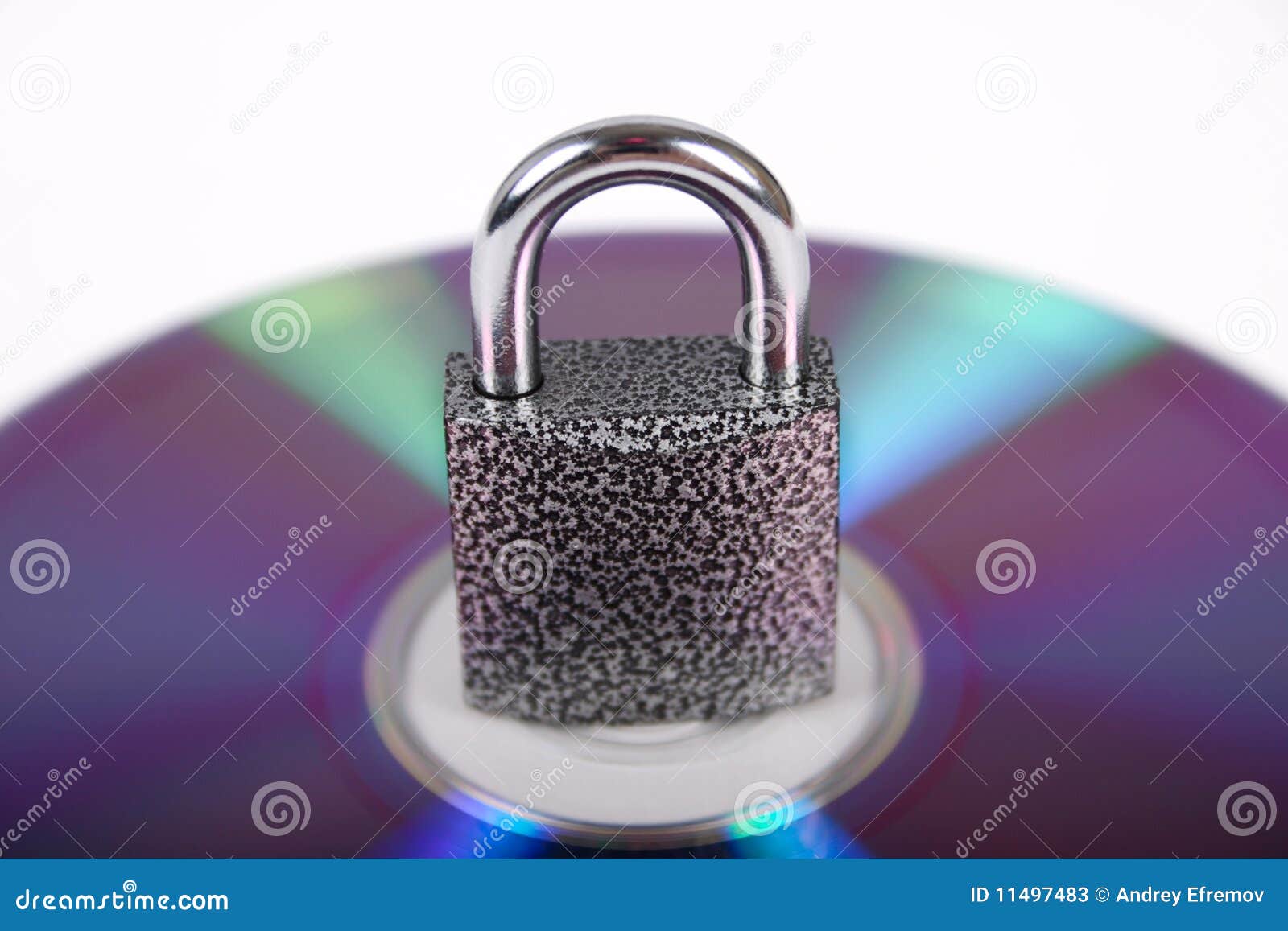 The Hinged Lock on Compact Disk Stock Image - Image of objects, metal ...