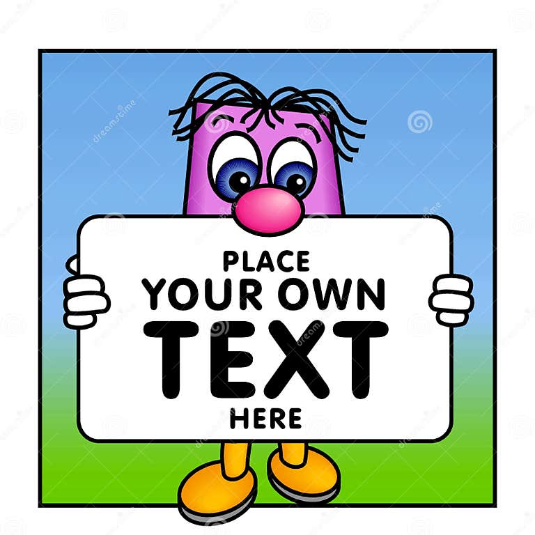 Hinky with Poster stock vector. Illustration of cartoon - 2450278