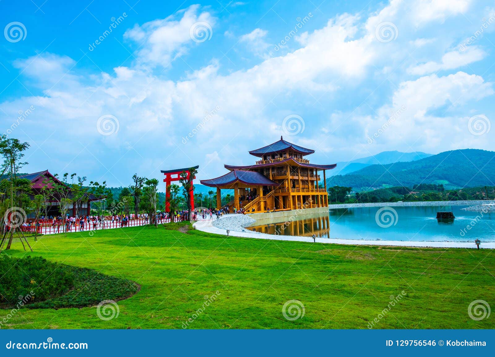 Hinoki Land in Chiangmai Province Stock Photo - Image of landmark ...
