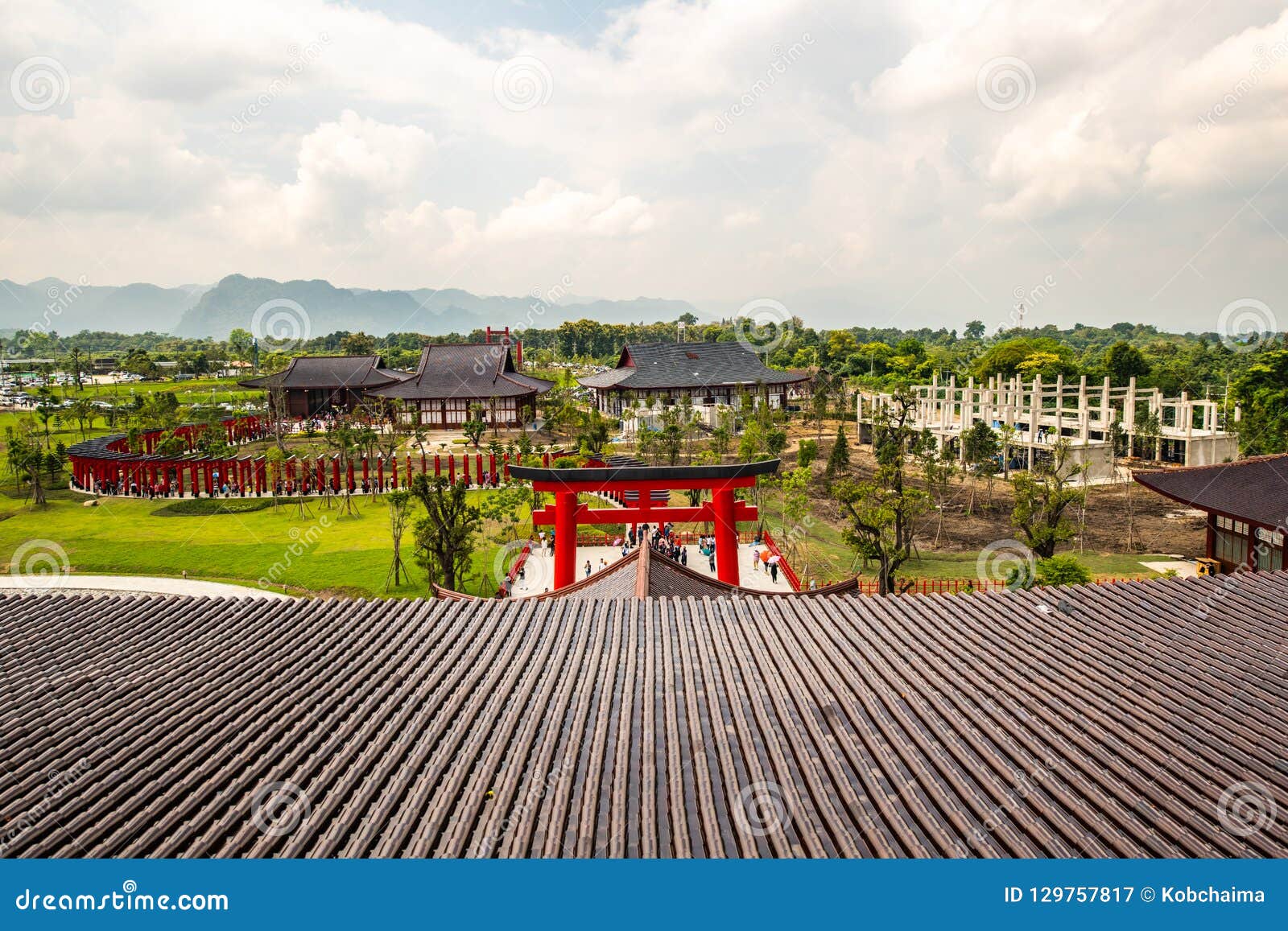 Hinoki Land in Chiangmai Province Stock Image - Image of building ...