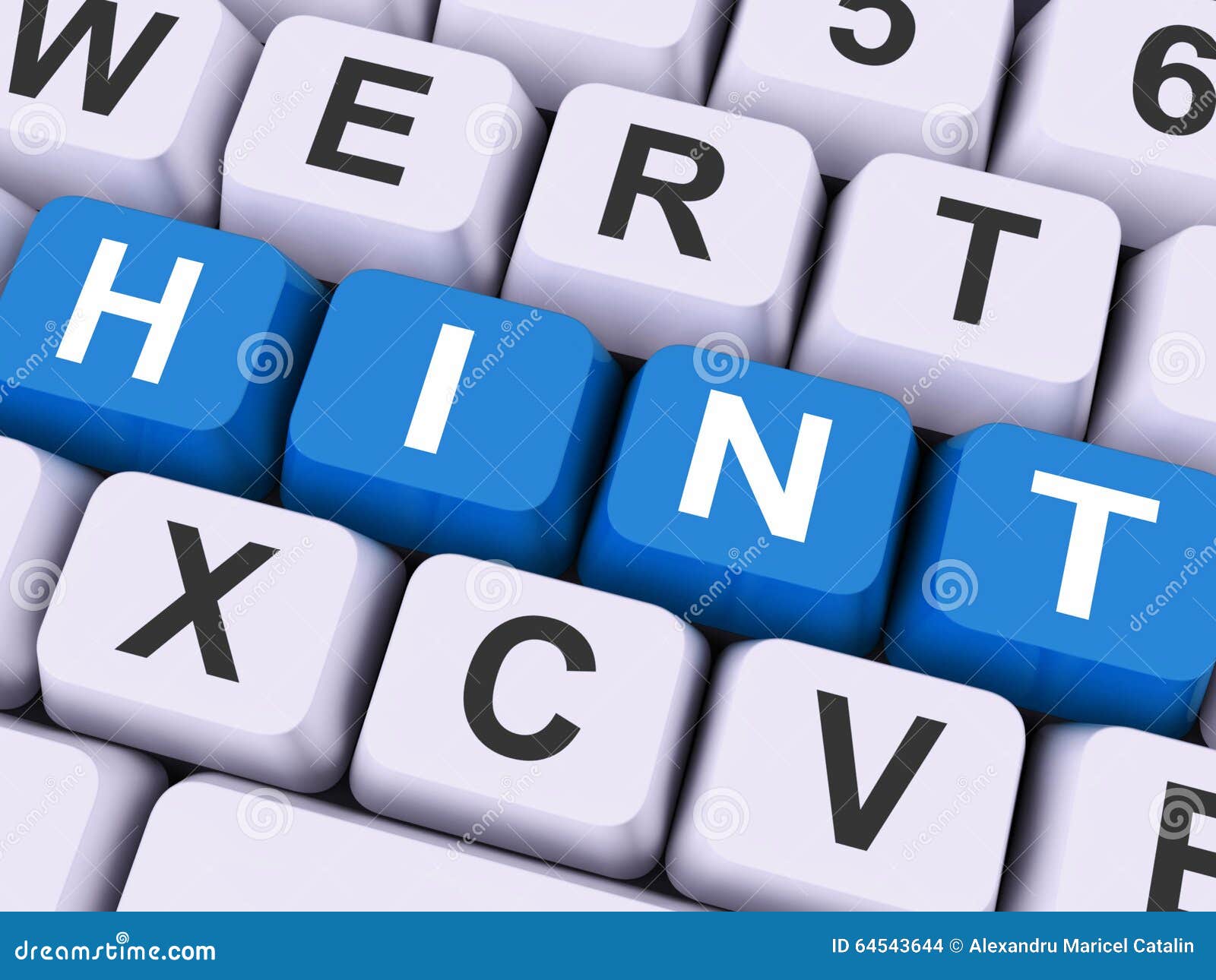 Hint Keys Show Tip Suggestion and Advice Stock Photo - Image of help ...