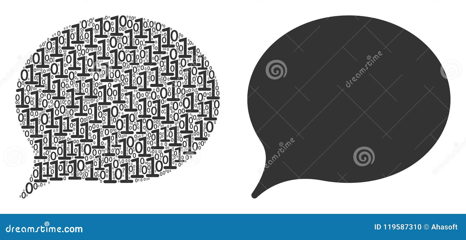 Hint Mosaic of Binary Digits Stock Vector - Illustration of instruction ...