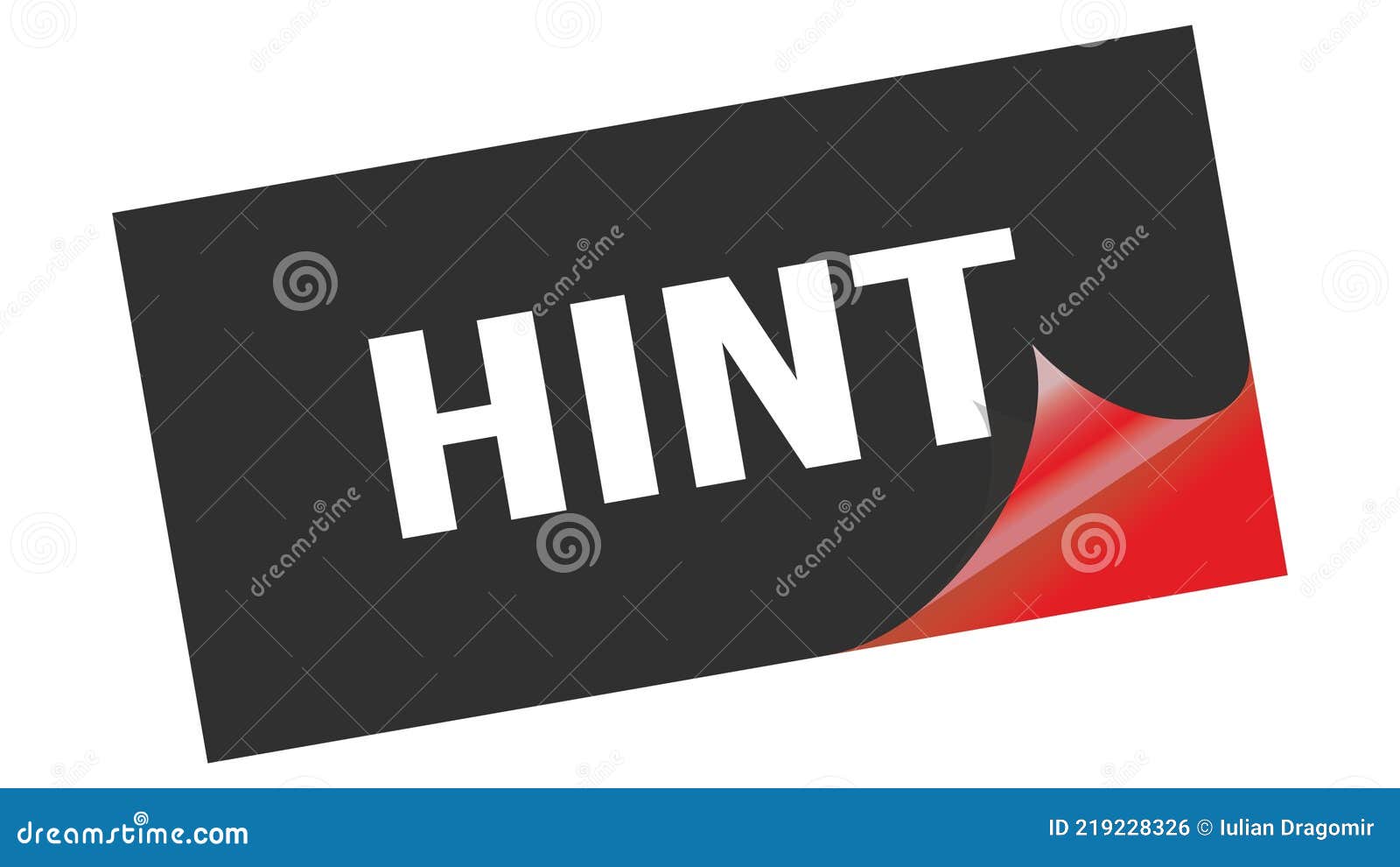 HINT Text on Black Red Sticker Stamp Stock Illustration - Illustration ...