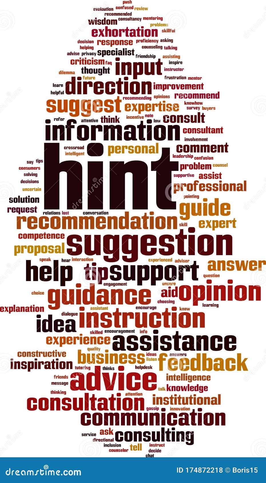 Hint word cloud stock vector. Illustration of hear, feedback - 174872218