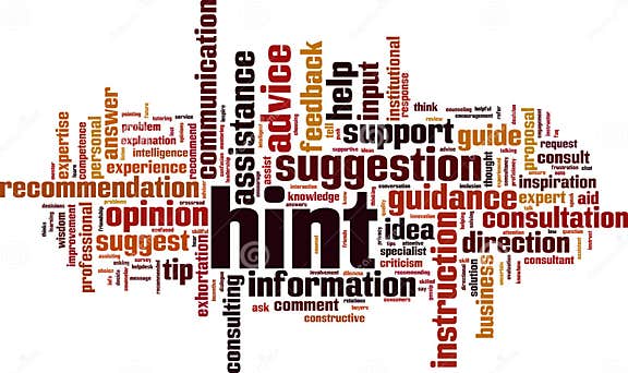 Hint word cloud stock illustration. Illustration of dialogue - 285095315