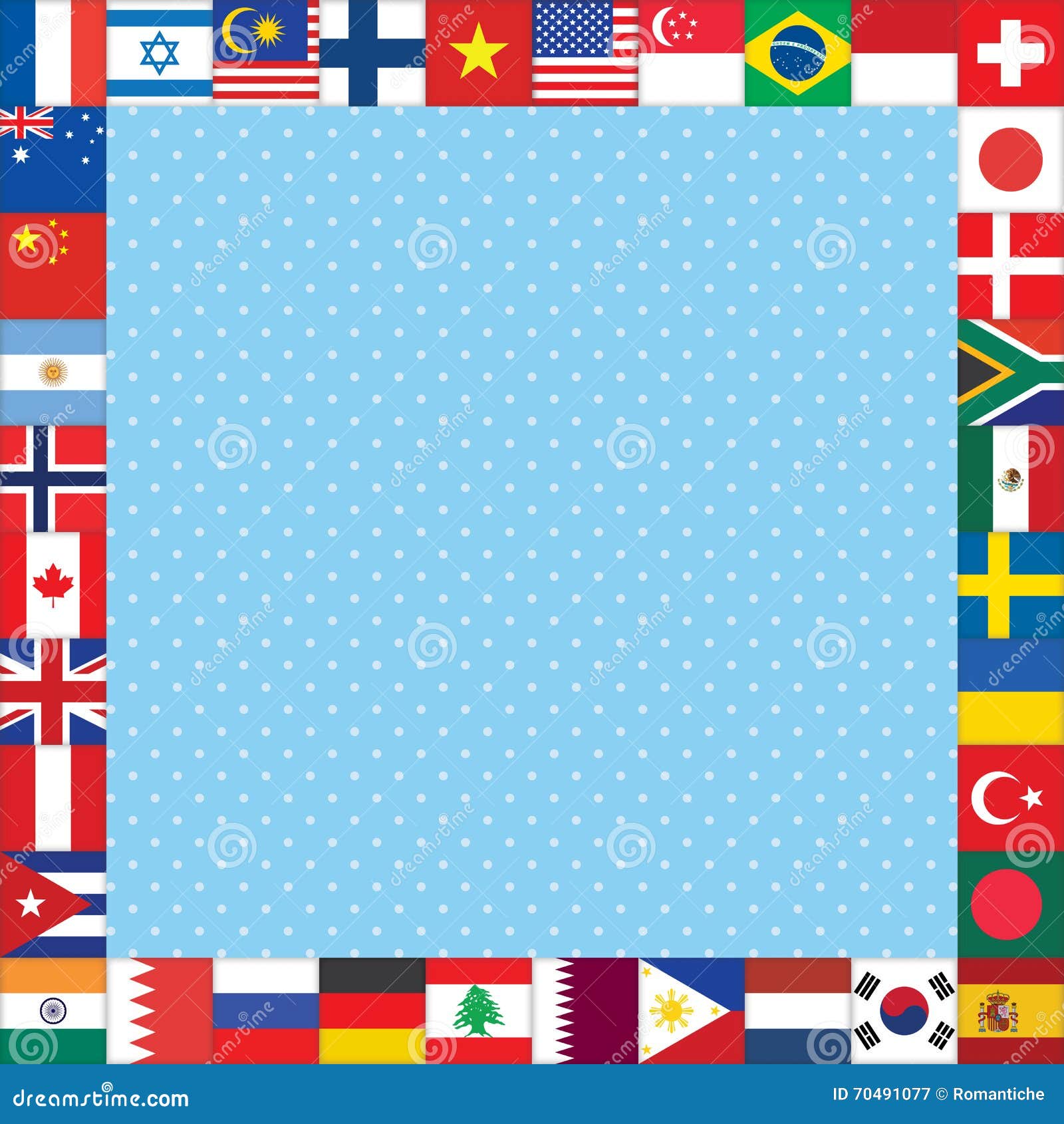 Hintergrund Mit Welt Kennzeichnet Rahmen Vektor Abbildung ...