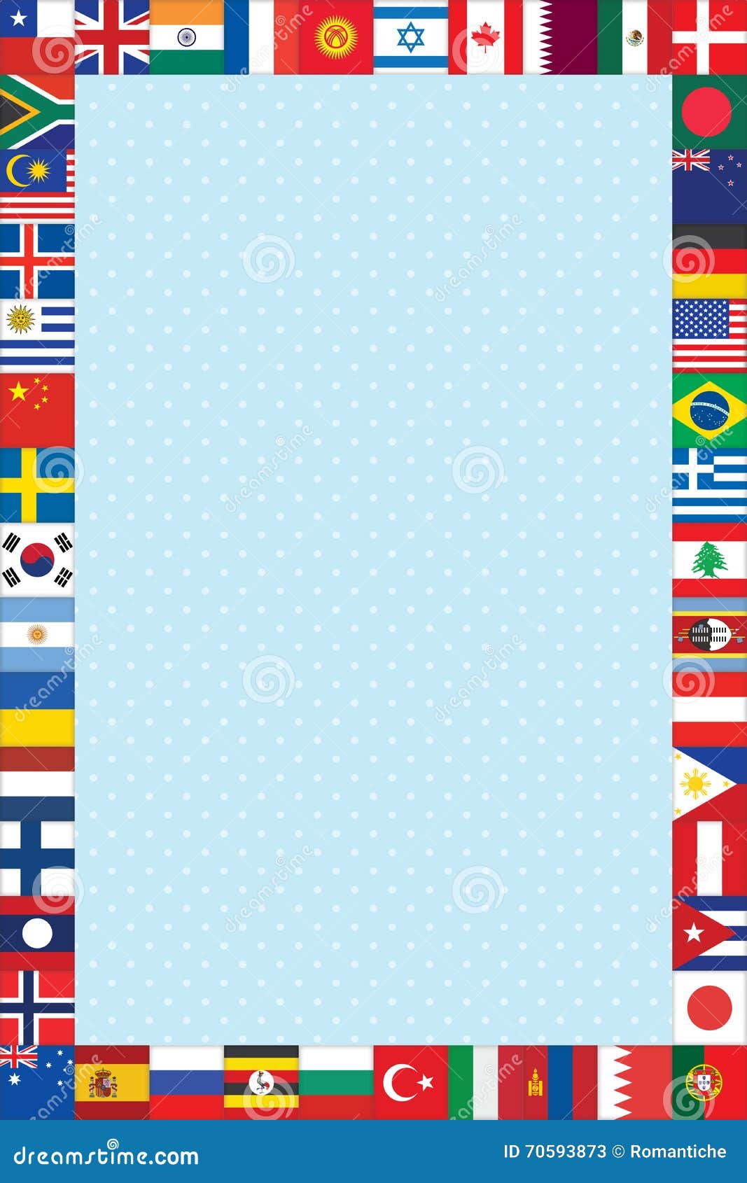 Hintergrund Mit Welt Kennzeichnet Rahmen Vektor Abbildung ...