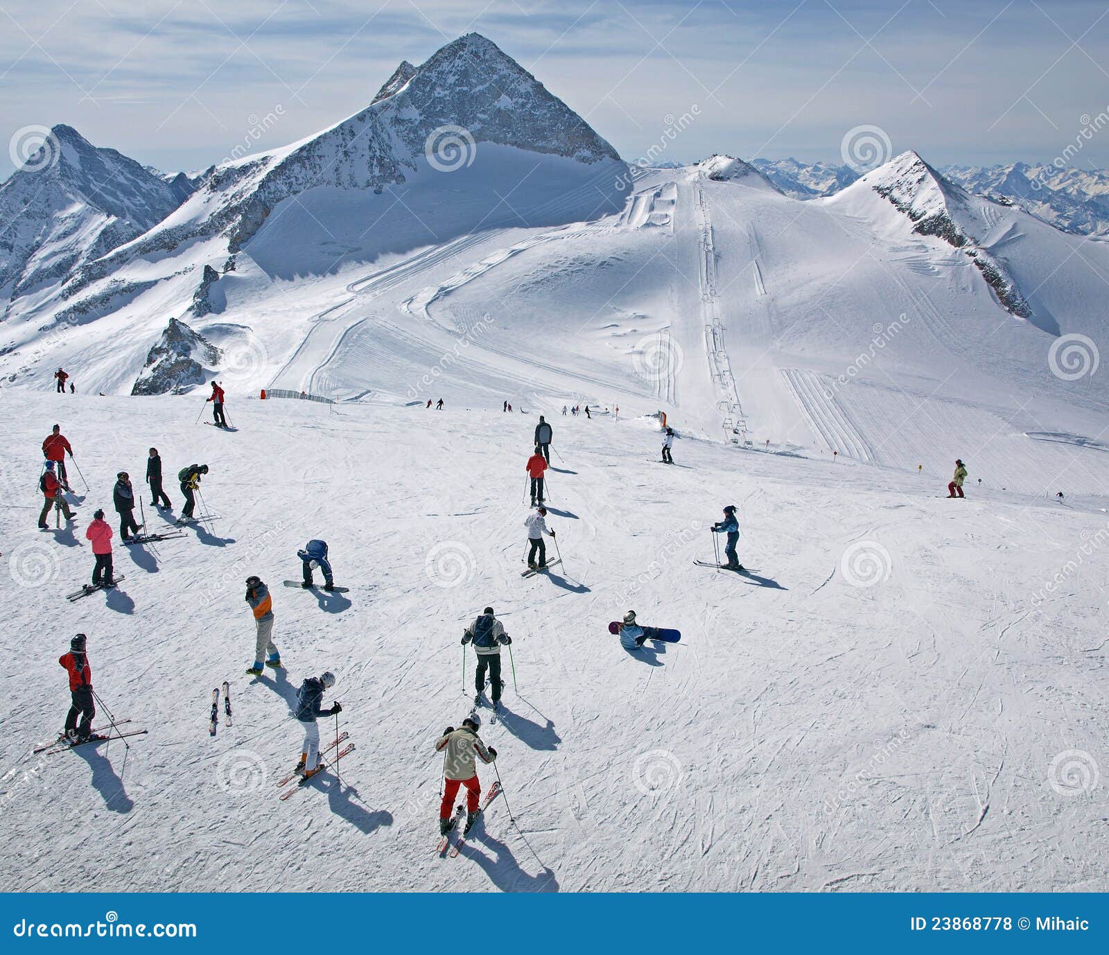 Hintertux Glacier Ski Area in the Austrian Alps Editorial Stock Photo ...