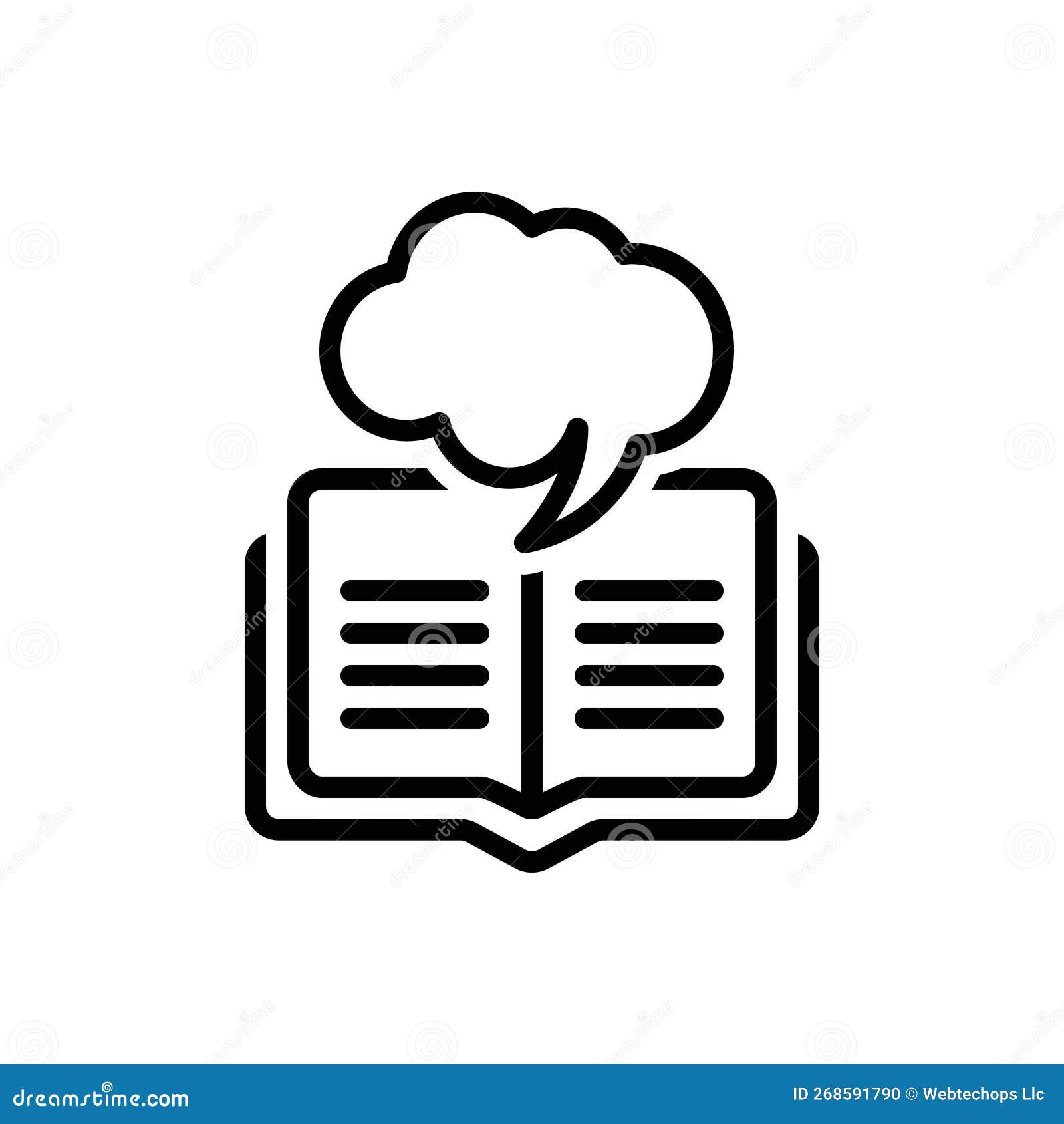 Black Line Icon for Hints, Signal and Reference Stock Illustration ...