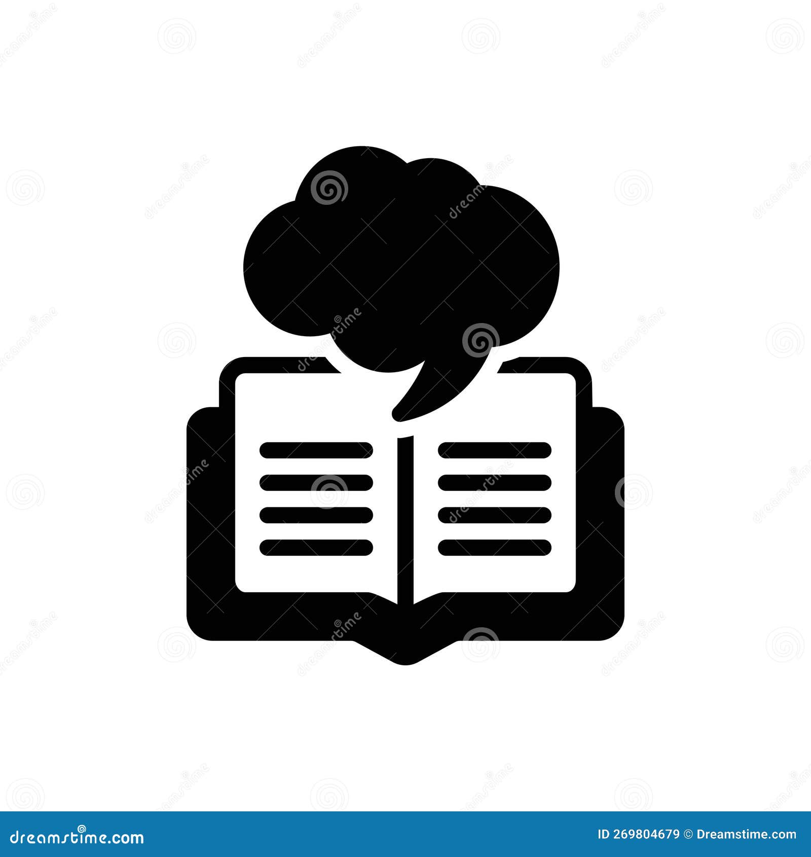 Black Solid Icon for Hints, Signal and Book Stock Vector - Illustration ...