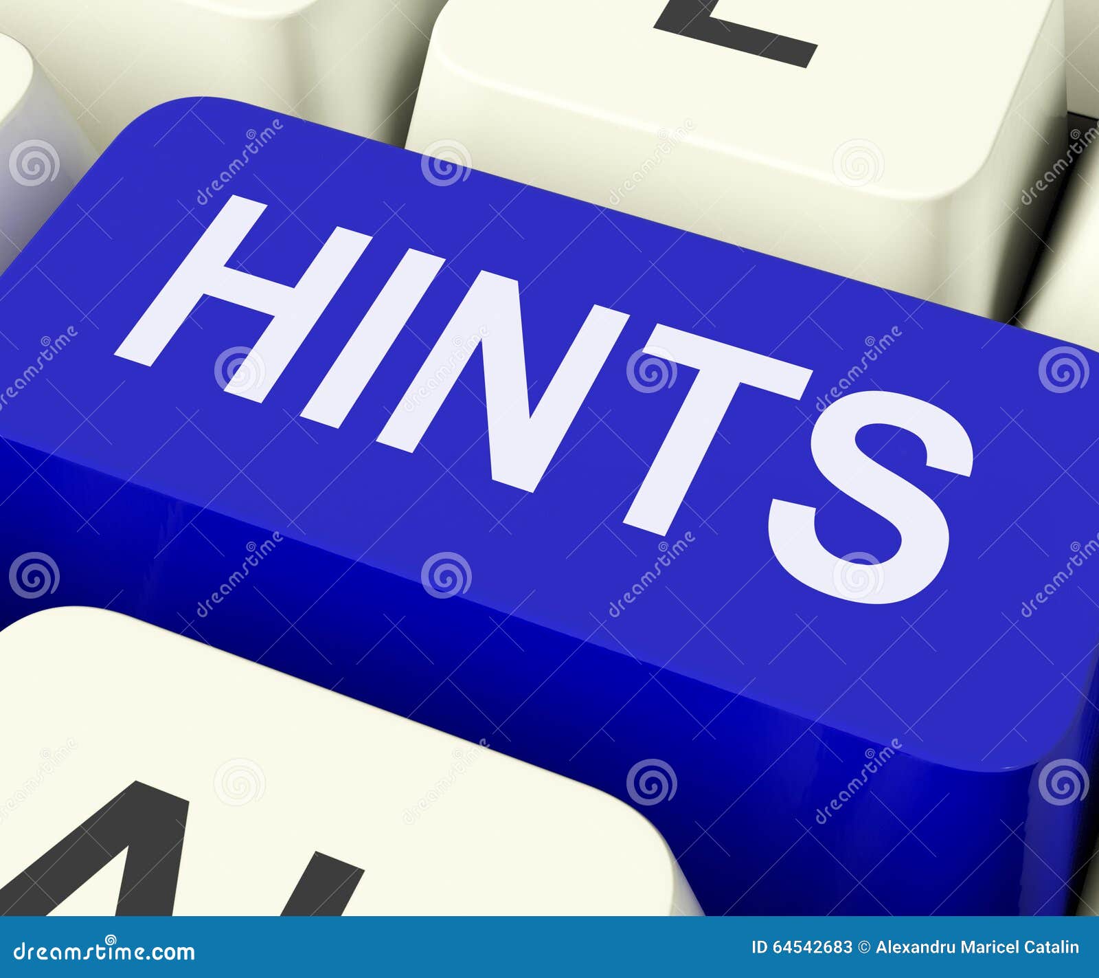 Hints Key Shows Tips Suggestions and Advice Stock Image - Image of ...