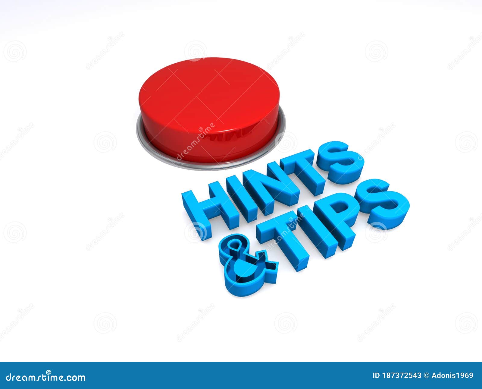 Tips Button Shows Guidance Suggestions Stock Photography ...