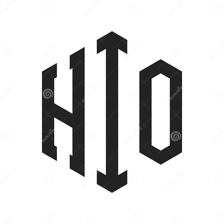HIO Logo Design. Initial Letter HIO Monogram Logo Using Hexagon Shape ...
