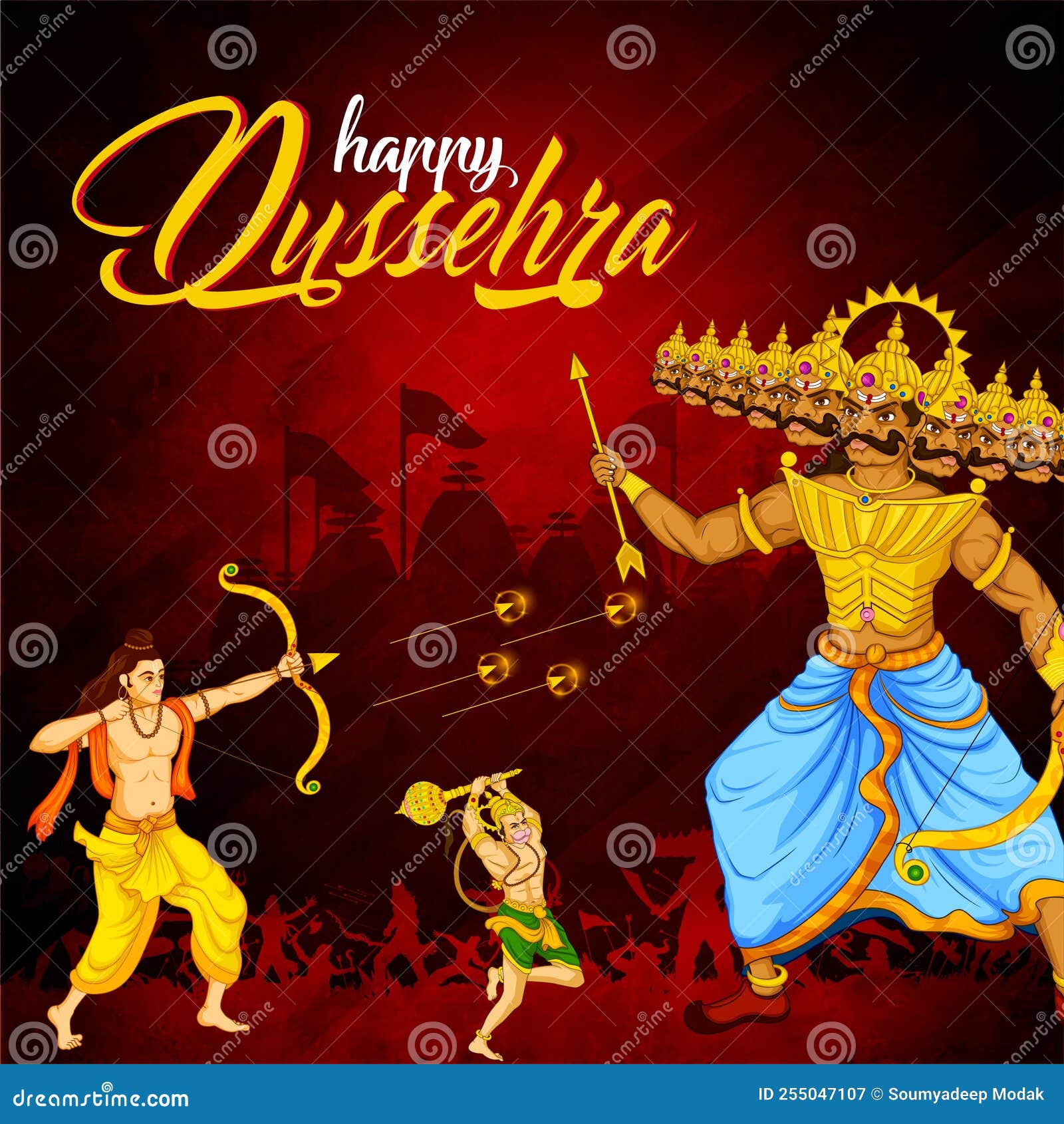 Happy Dussehra Vijayadashami Also Known As Dasahara, Dusshera, Dasara ...