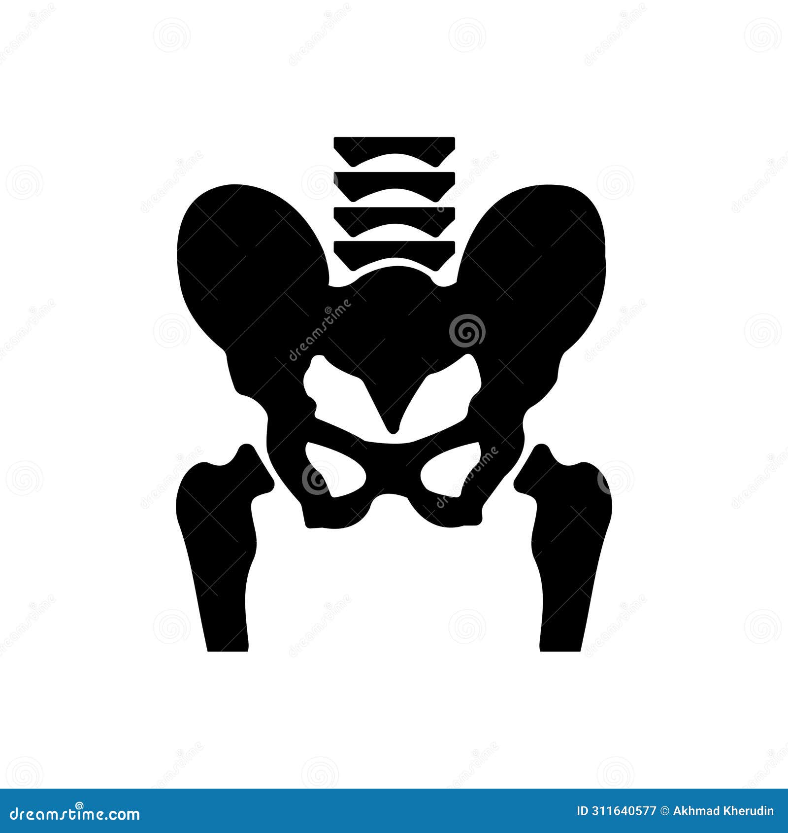 Hip Bone icon stock vector. Illustration of surgery - 311640577