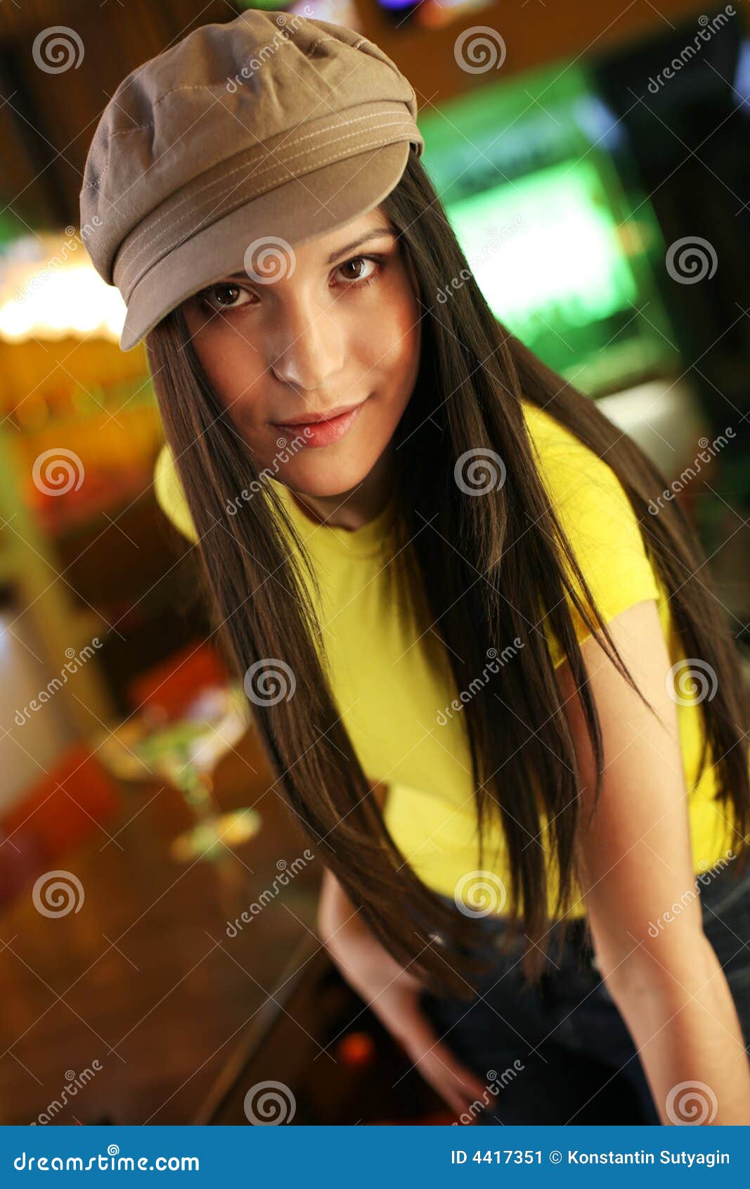 Hip fashion girl stock image. Image of flirtatious, lifestyle - 4417351