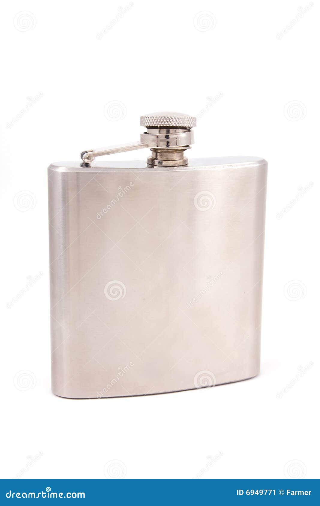 Hip Flask stock image. Image of metal, shiny, isolated - 6949771