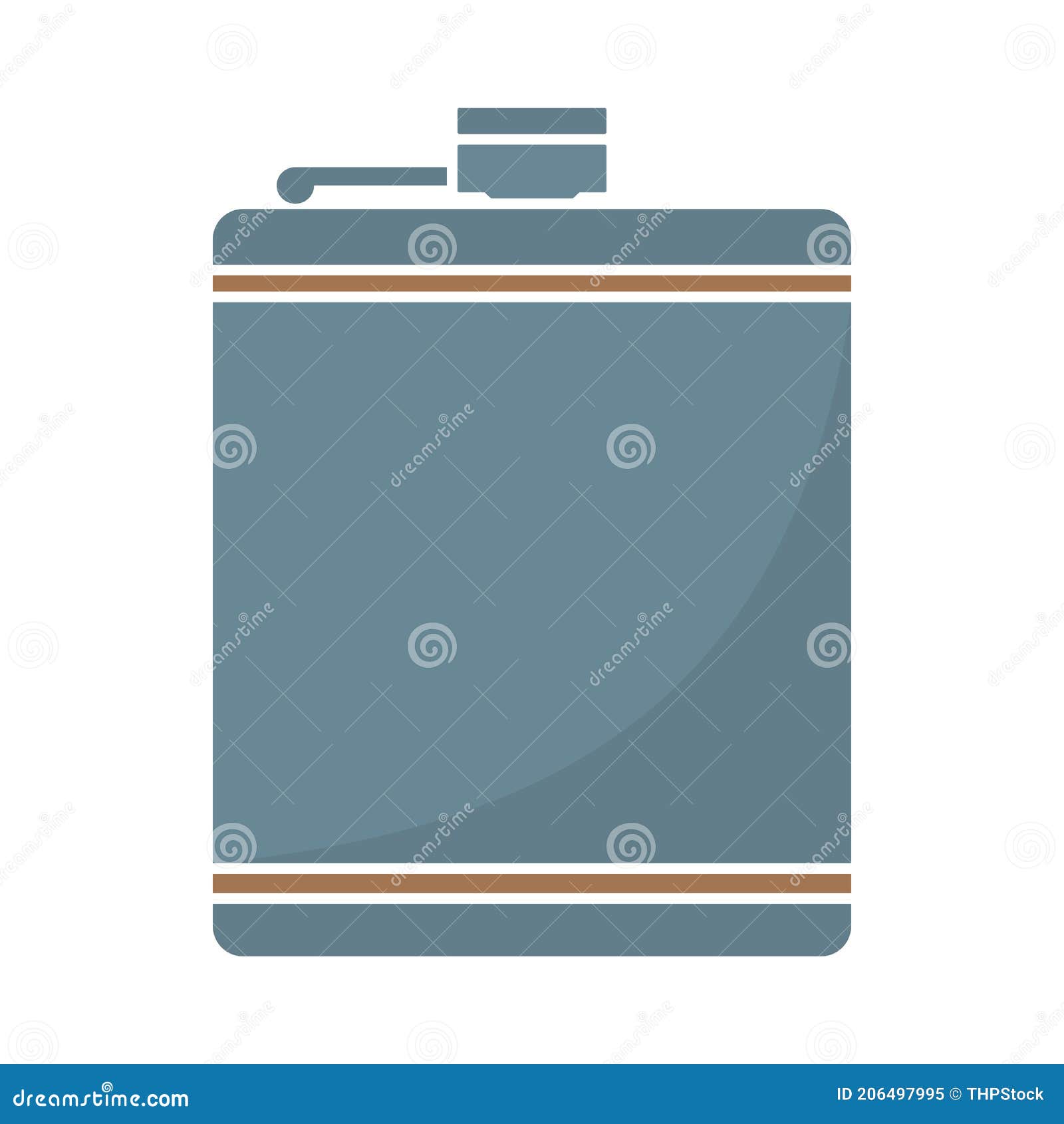 Hip Flask Vector stock vector. Illustration of drink - 206497995