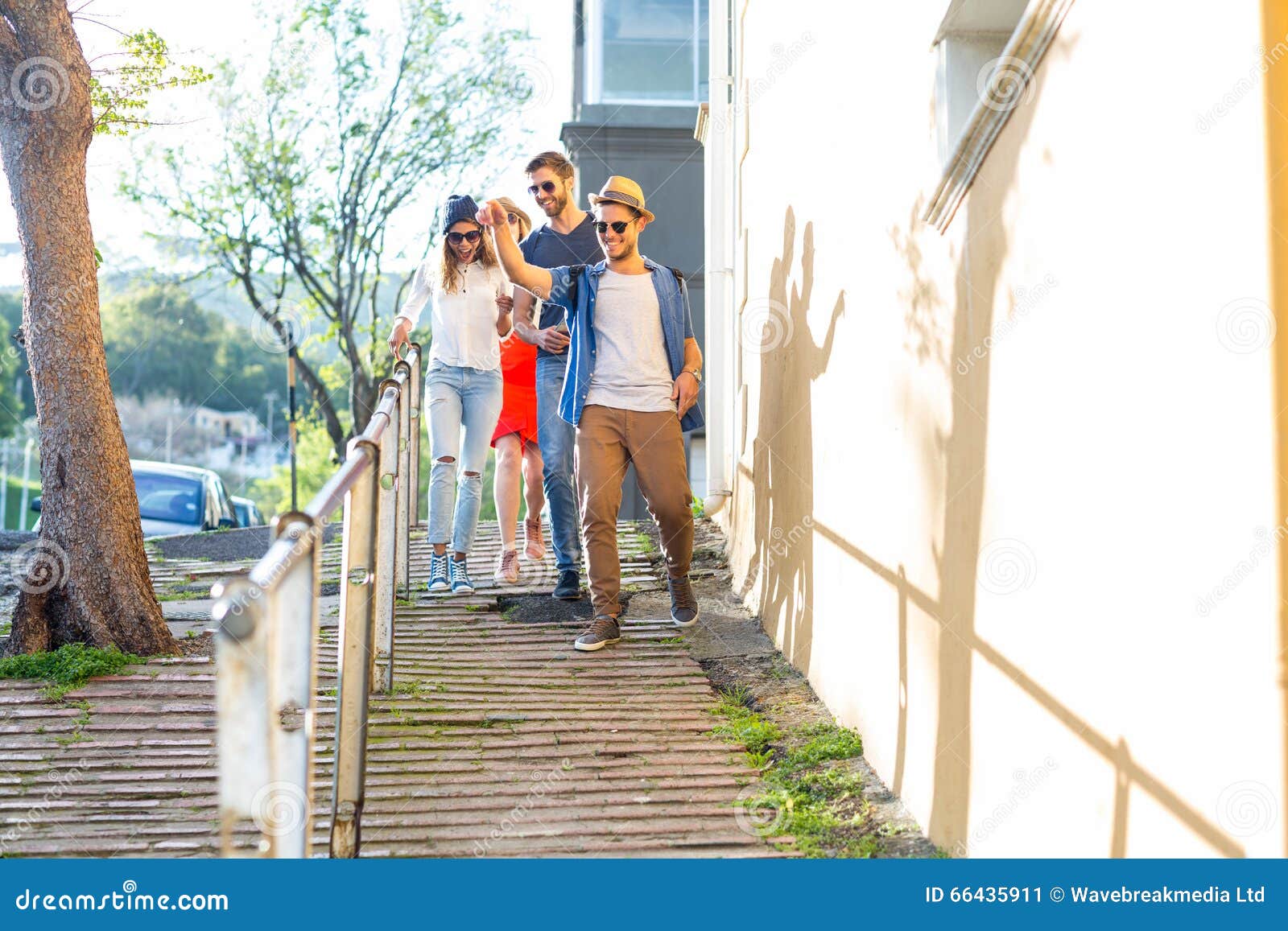 Hip Friends Going on a Walk Stock Image - Image of clear, friendship ...