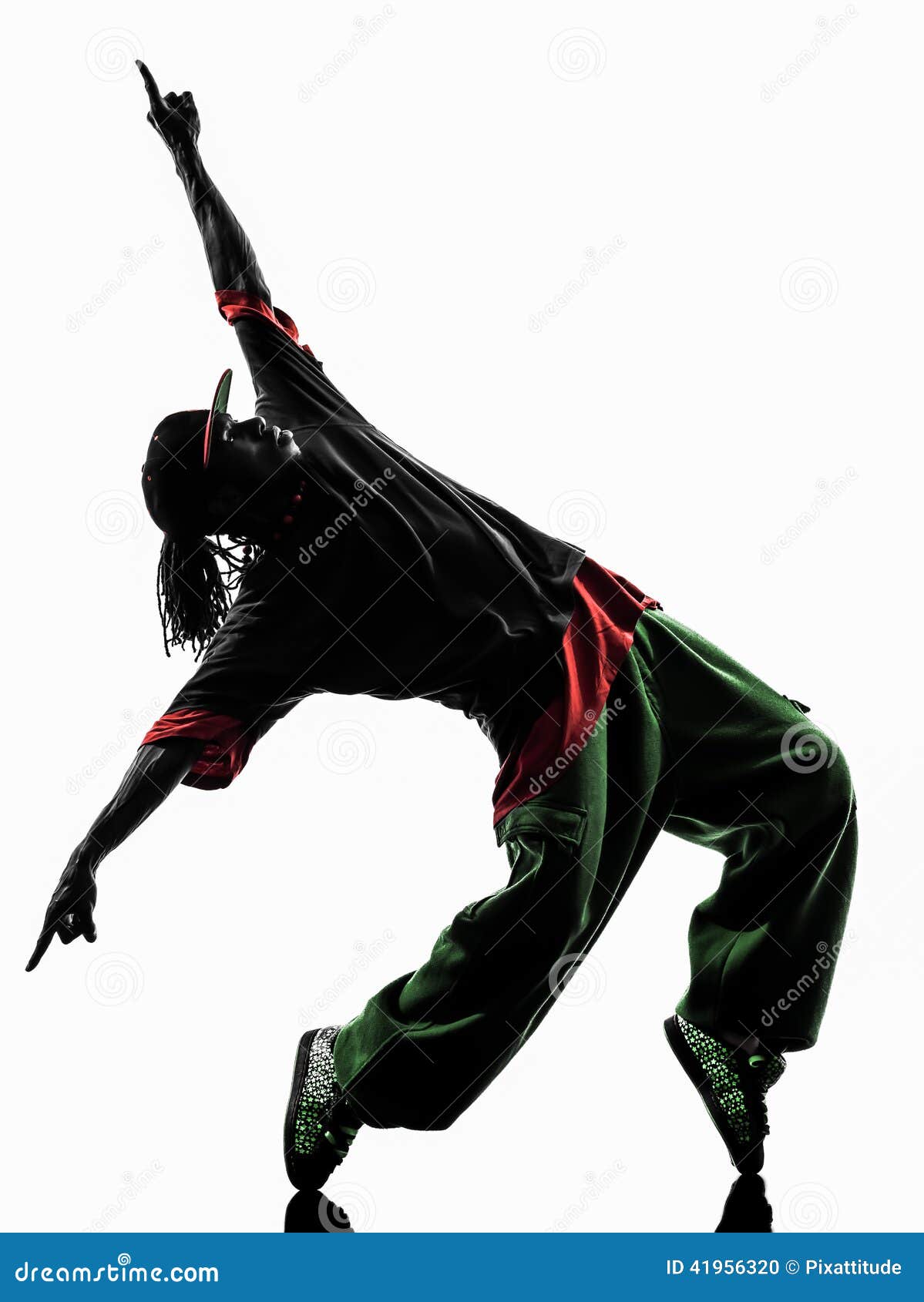 Hip Hop Acrobatic Break Dancer Breakdancing Young Man Silhouette Stock ...