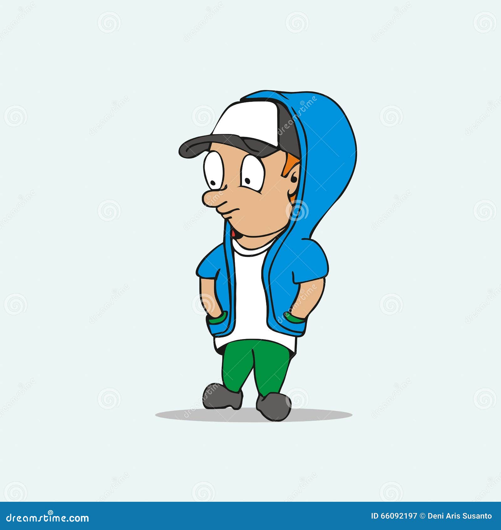 Hip Hop Cartoon Boy vector stock vector. Illustration of pose - 66092197
