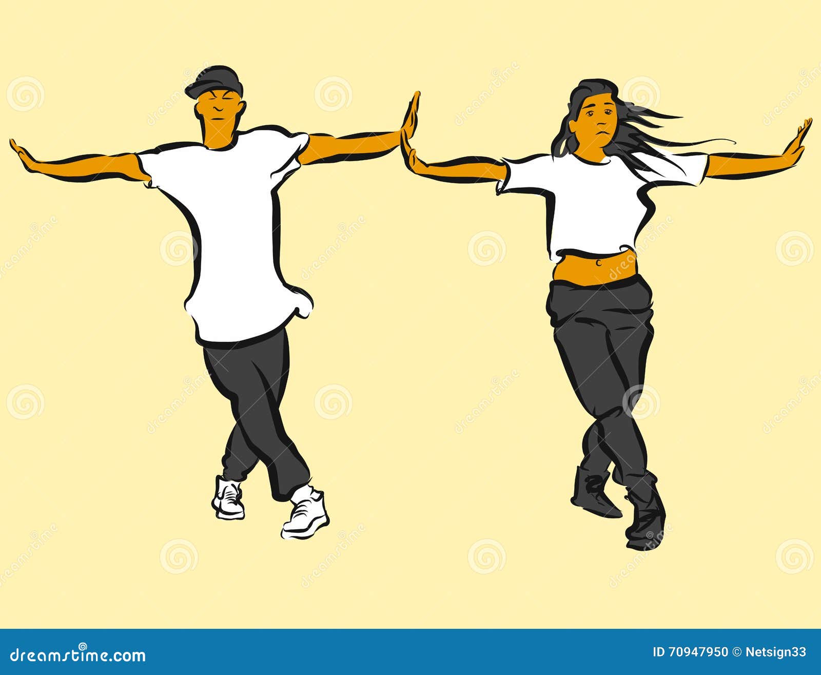 Hip Hop Choreography stock vector. Illustration of look - 70947950