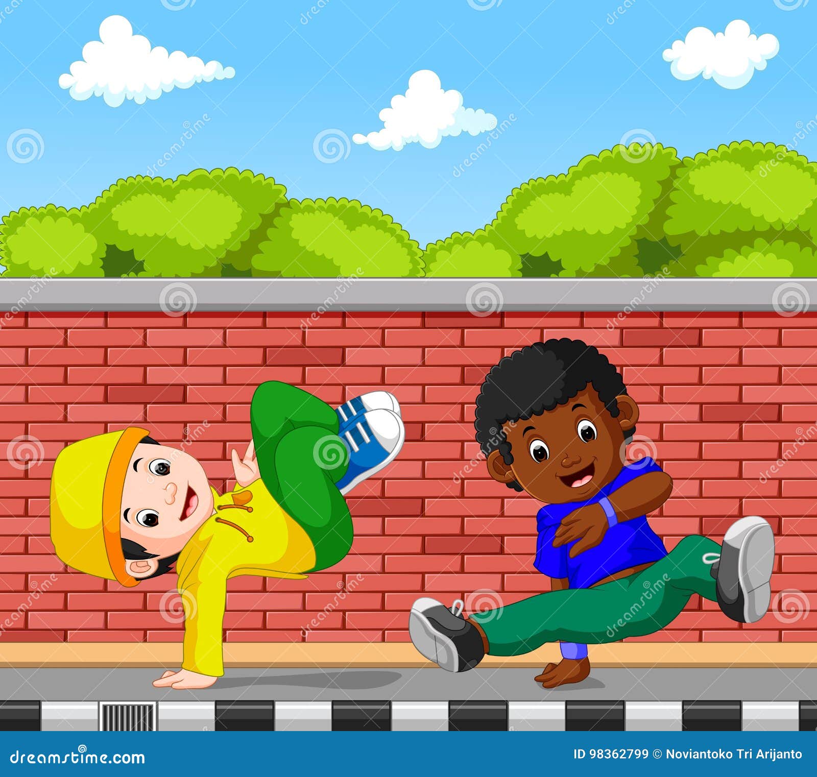 Hip hop dancer cartoon stock vector. Illustration of posing - 98362799