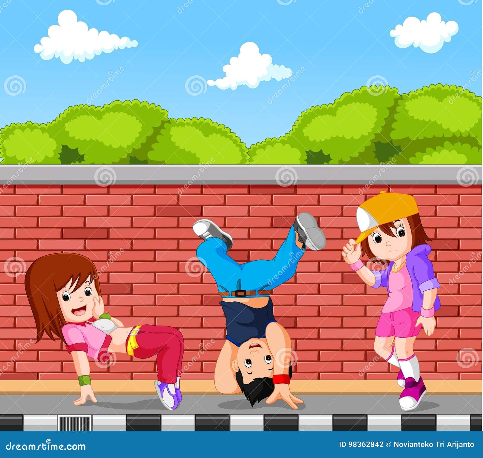 Hip hop dancer cartoon stock vector. Illustration of energy - 98362842