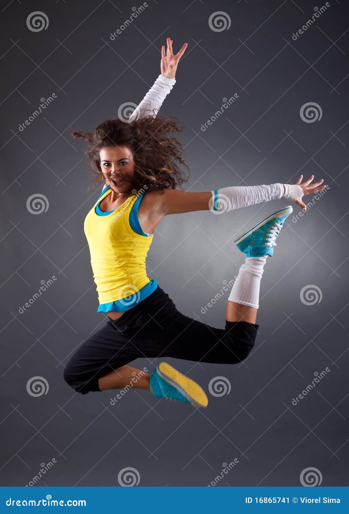 Hip hop dancer jumping stock image. Image of modern, beautiful - 16865741