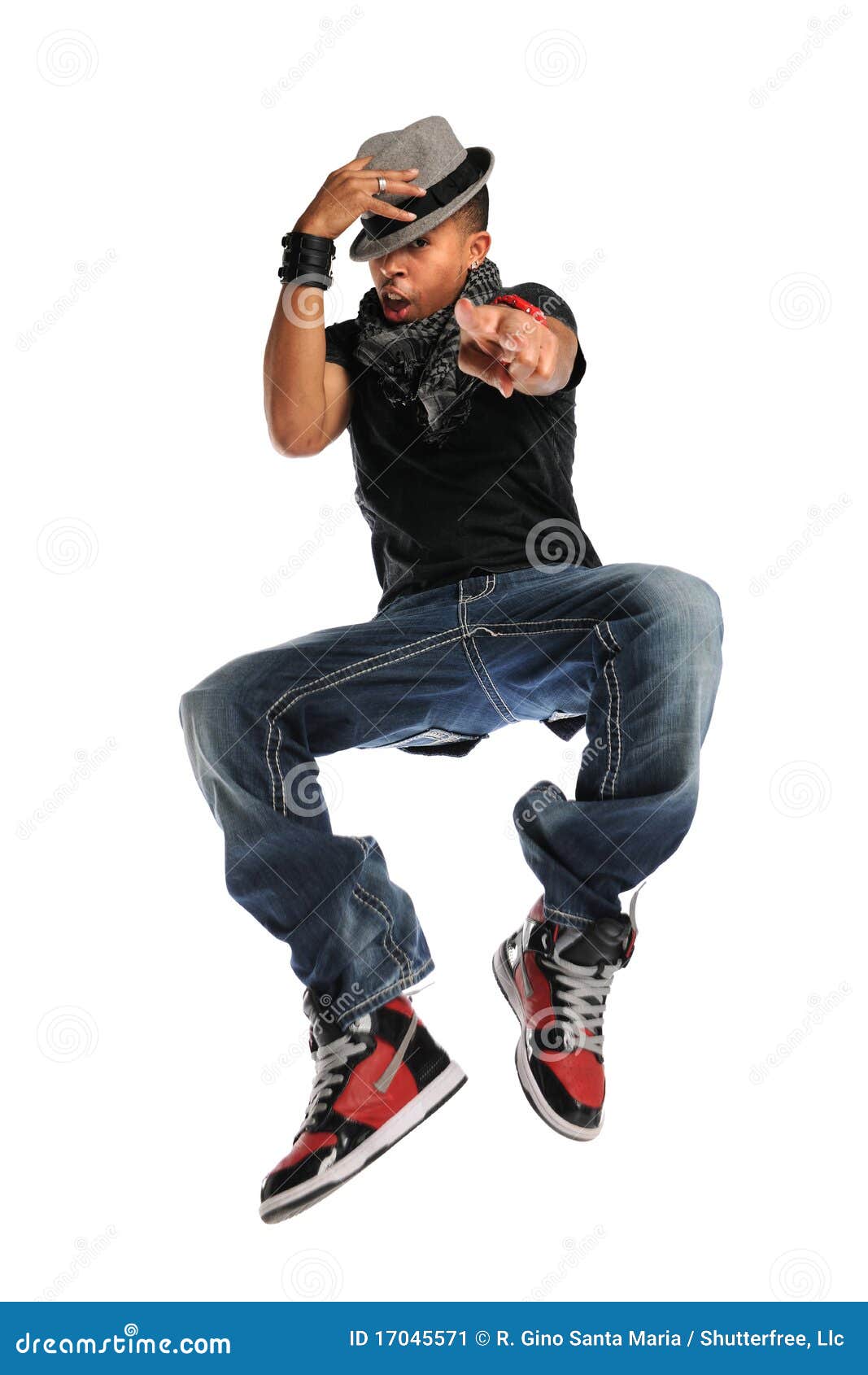 Rapper Man Jumping In The Air Stock Photo | CartoonDealer.com #31718562