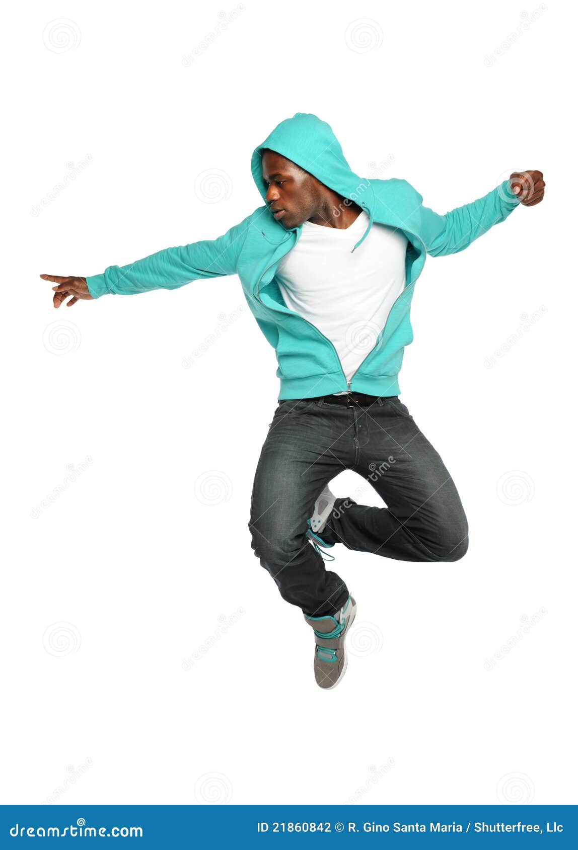 Rapper Man Jumping In The Air Stock Photo | CartoonDealer.com #31718562